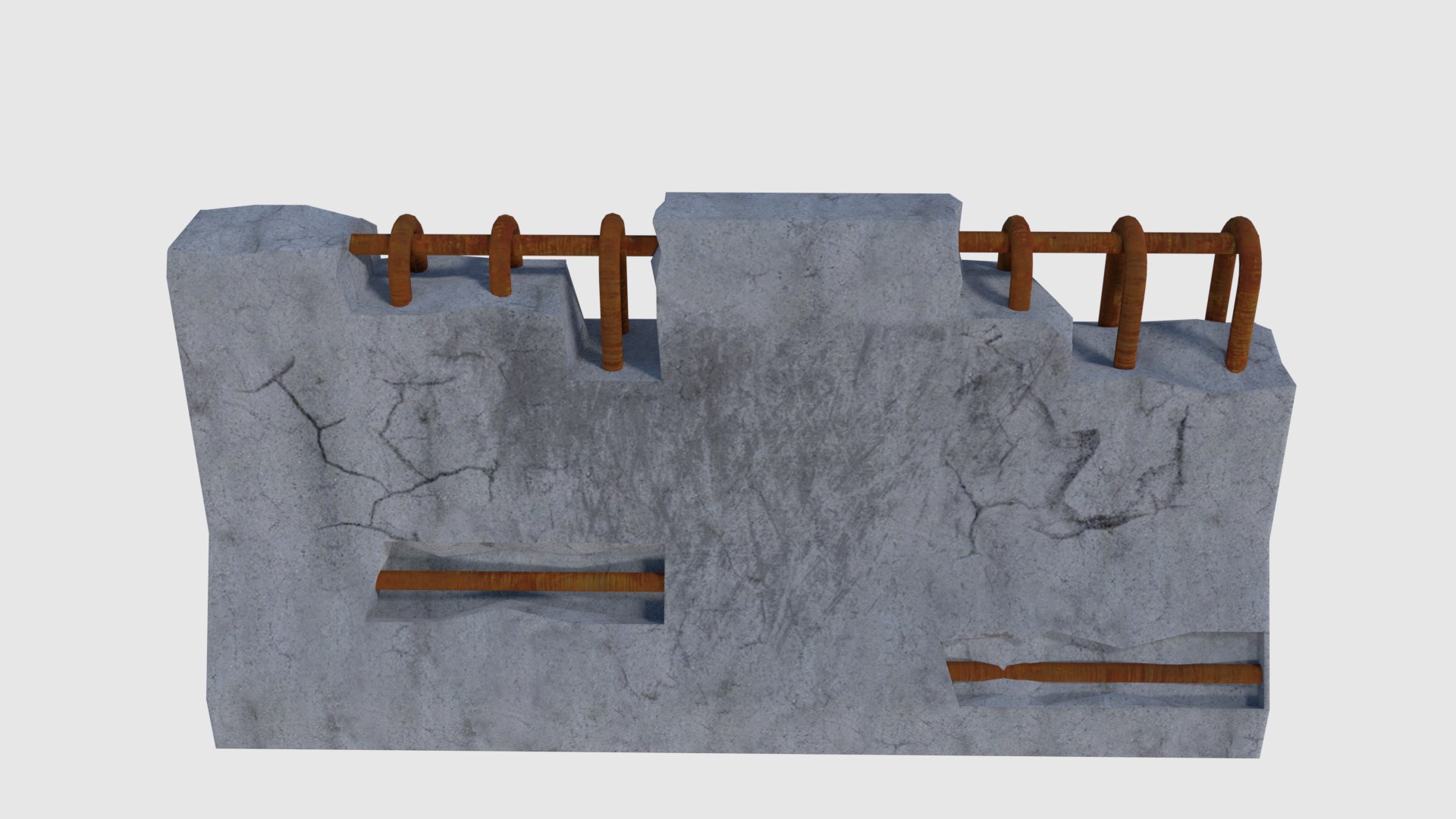 3D Model Ready Concrete Road Blocks - TurboSquid 1218316