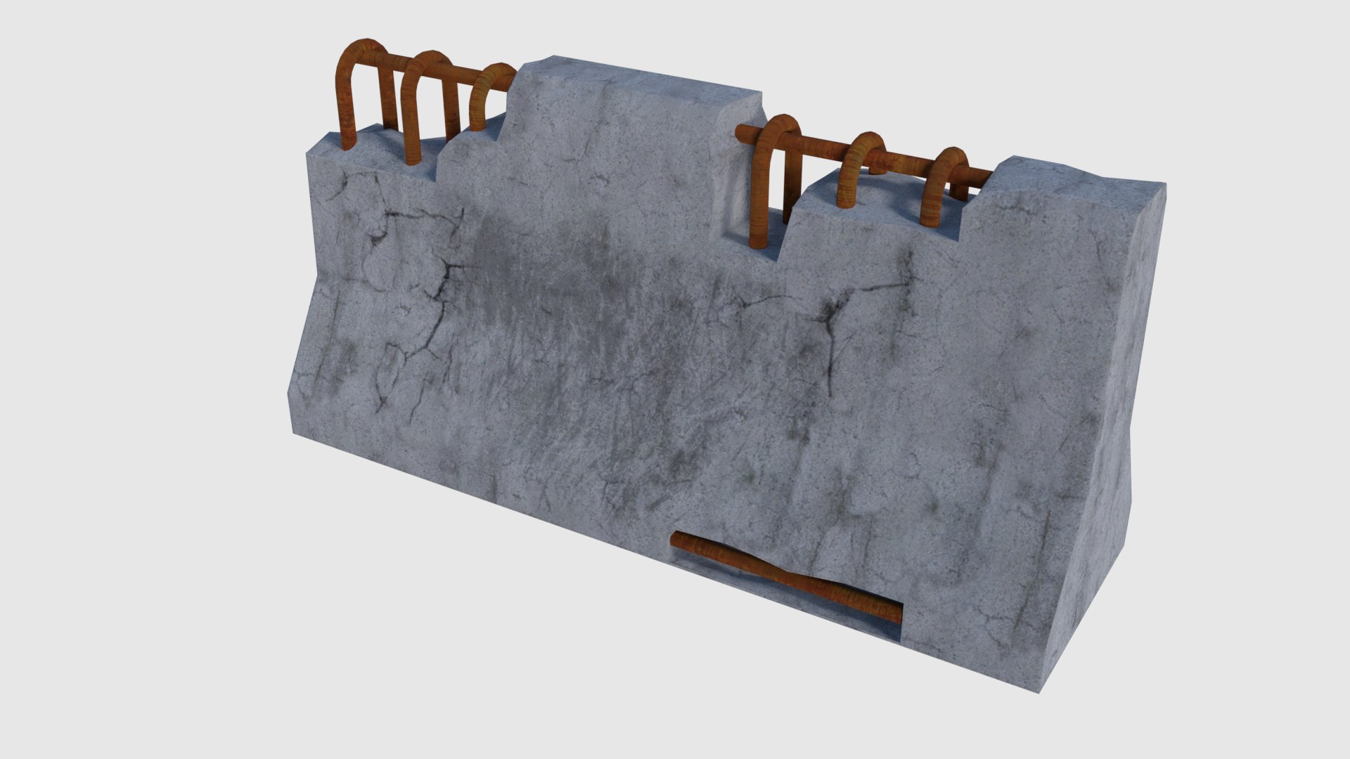 3D Model Ready Concrete Road Blocks - TurboSquid 1218316