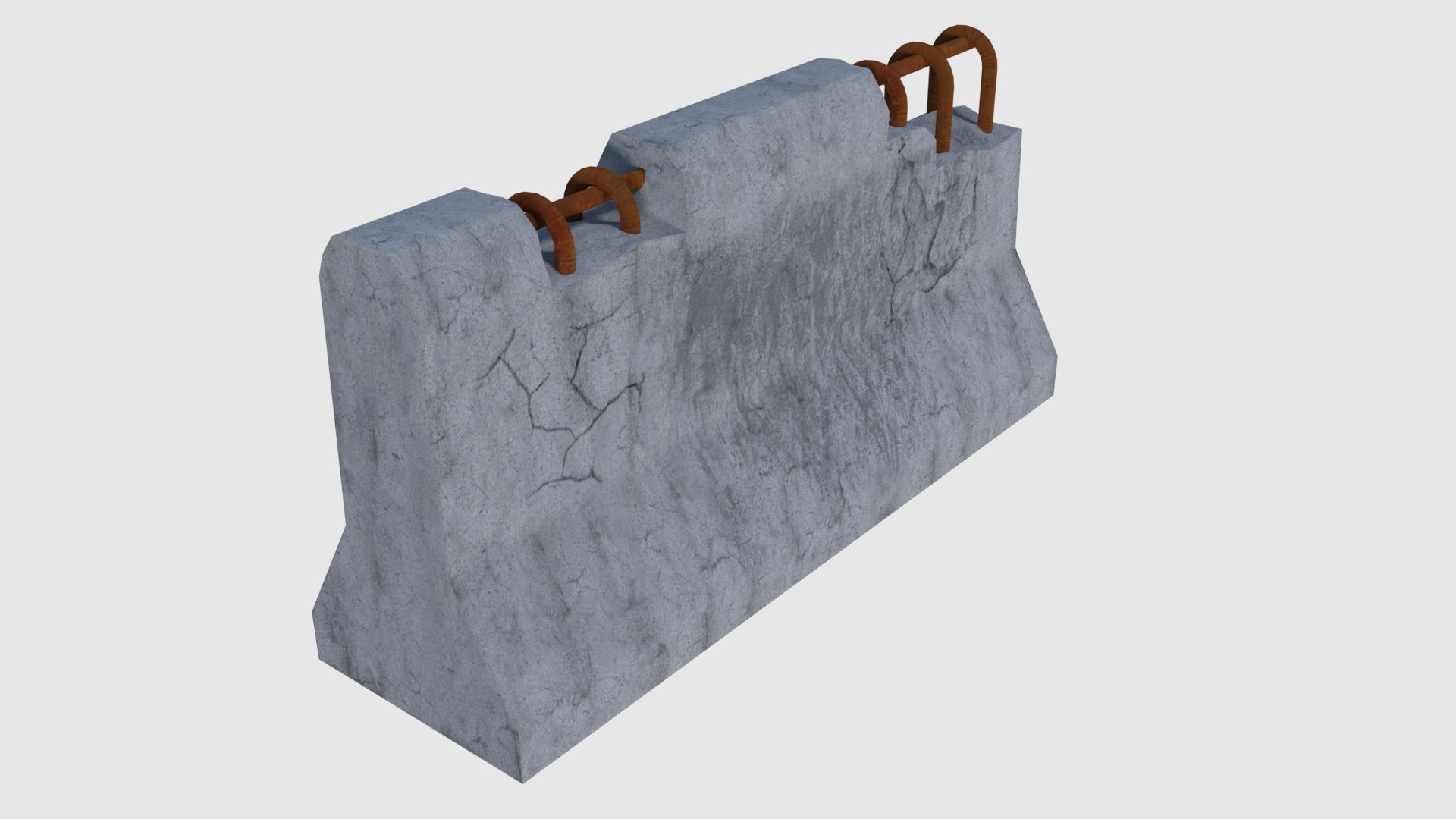 3D Model Ready Concrete Road Blocks - TurboSquid 1218316