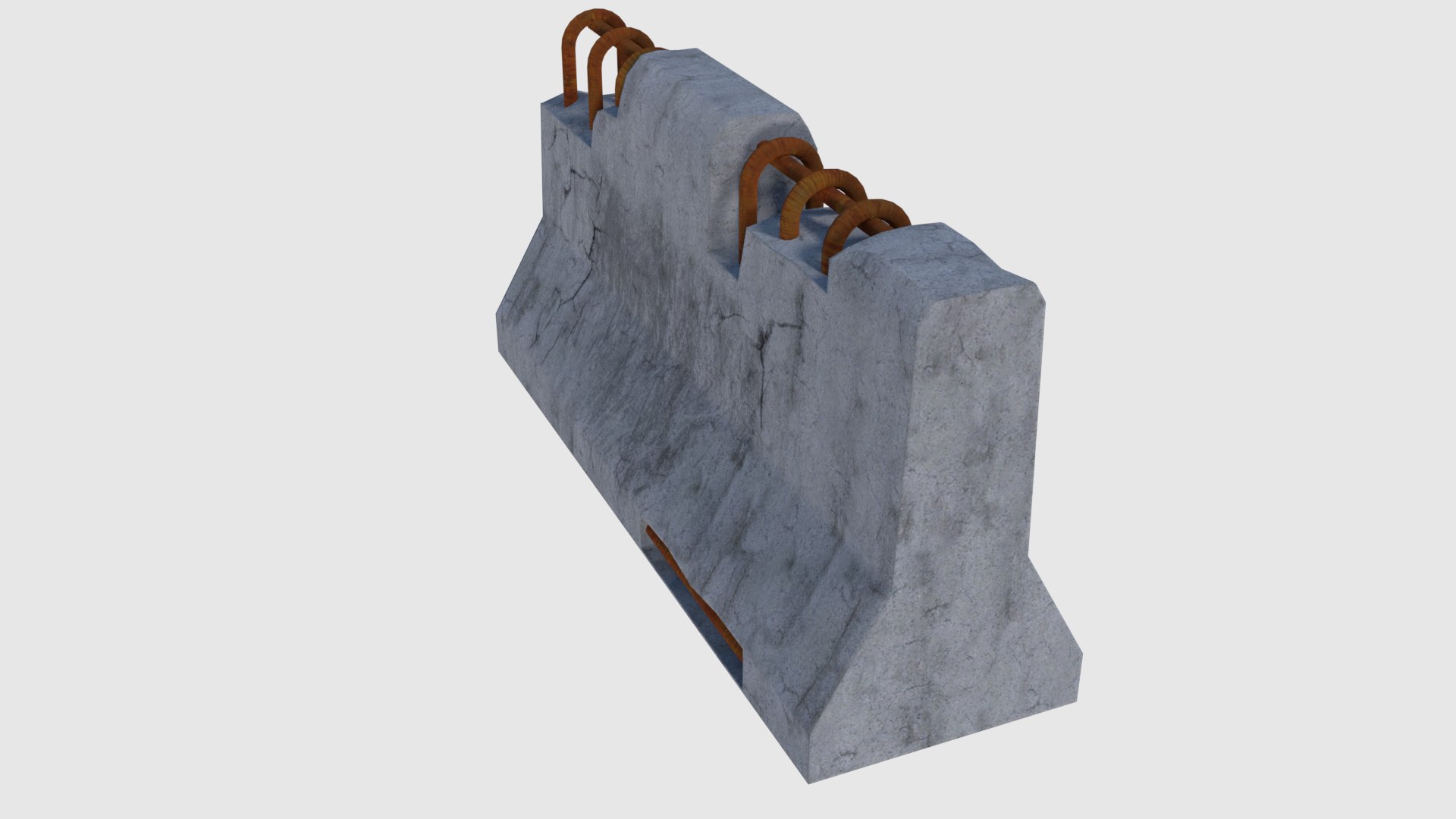 3D Model Ready Concrete Road Blocks - TurboSquid 1218316