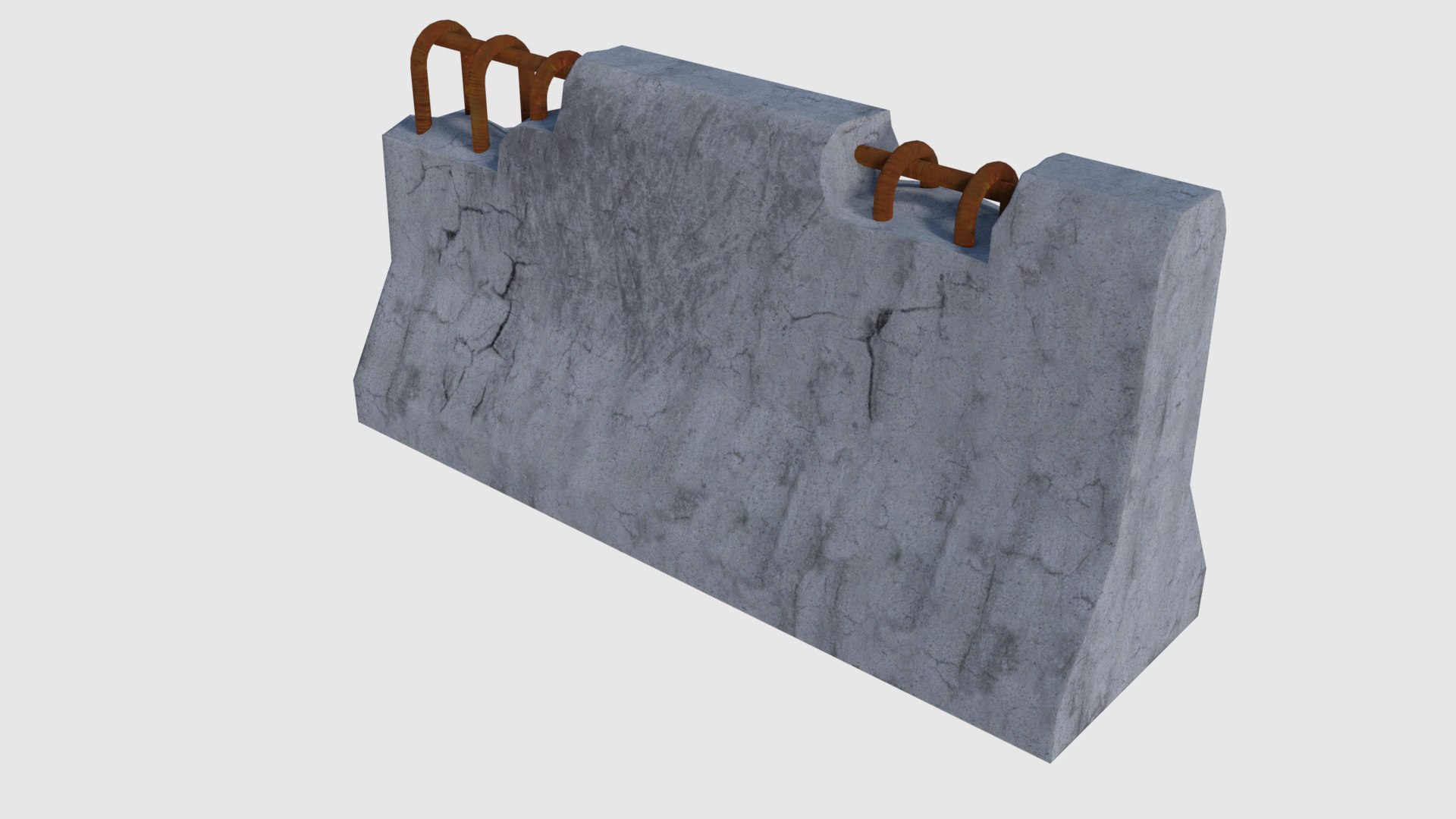 3D Model Ready Concrete Road Blocks - TurboSquid 1218316