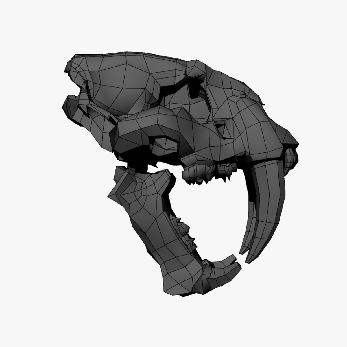 3d model saber tooth tiger