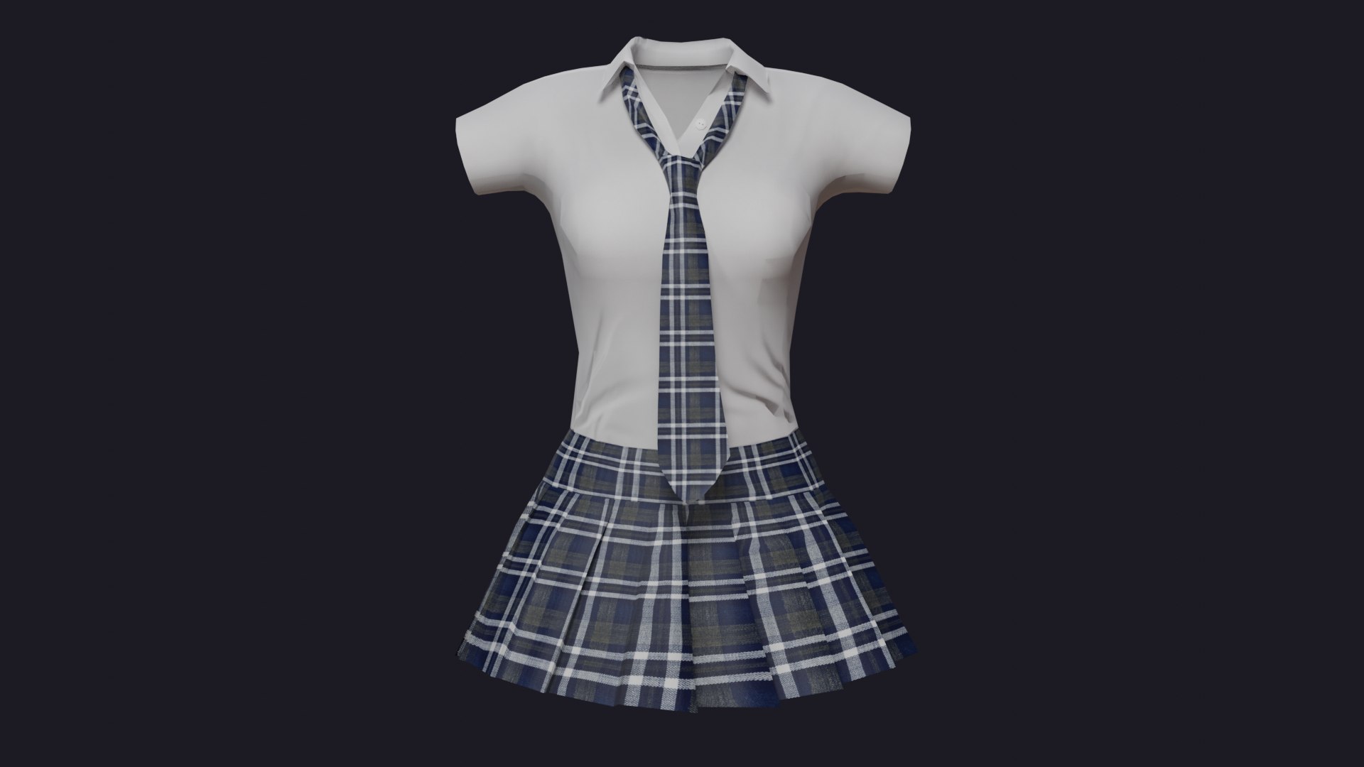 Student Uniform School Uniform 3D Model - TurboSquid 1853351