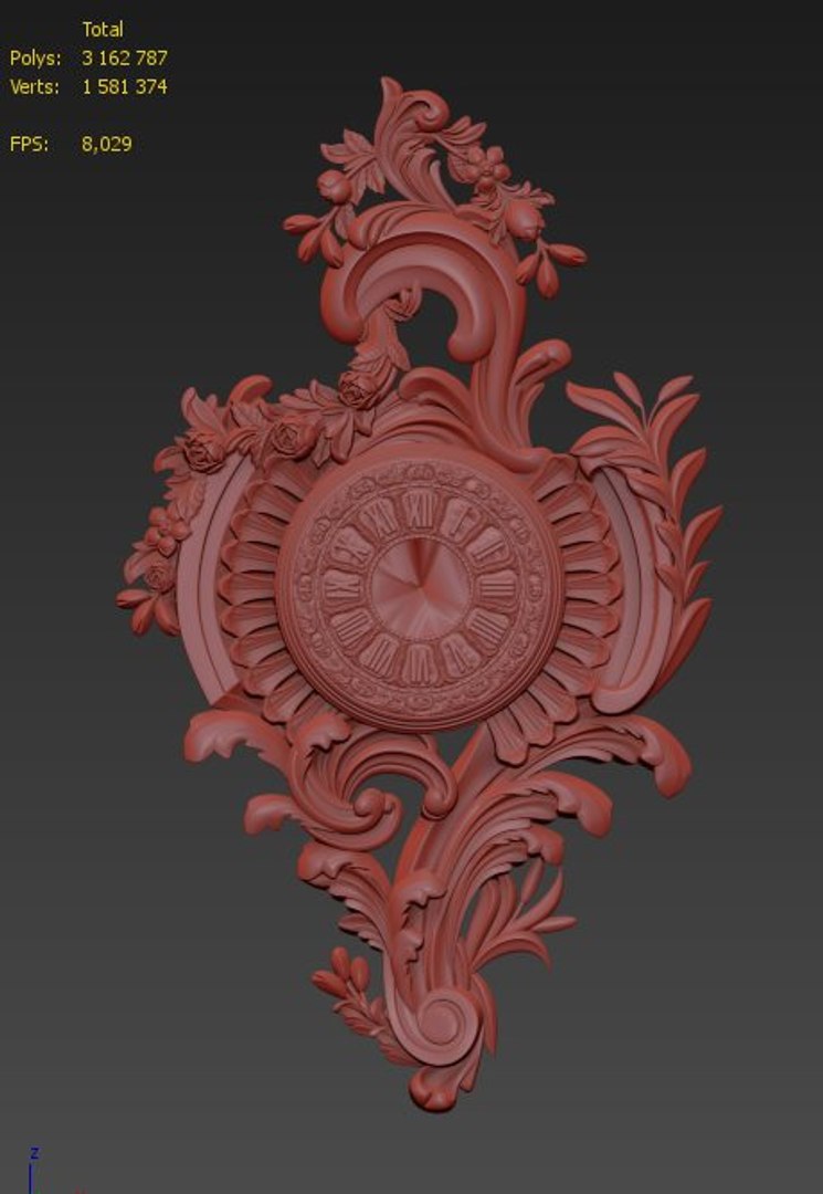 Clock Face 3D Model - TurboSquid 1417703