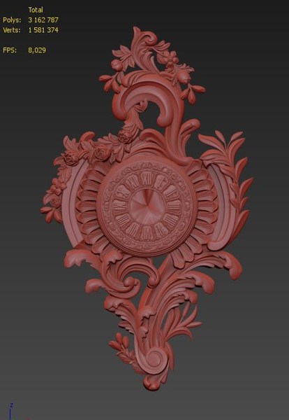 Clock face 3D model - TurboSquid 1417703