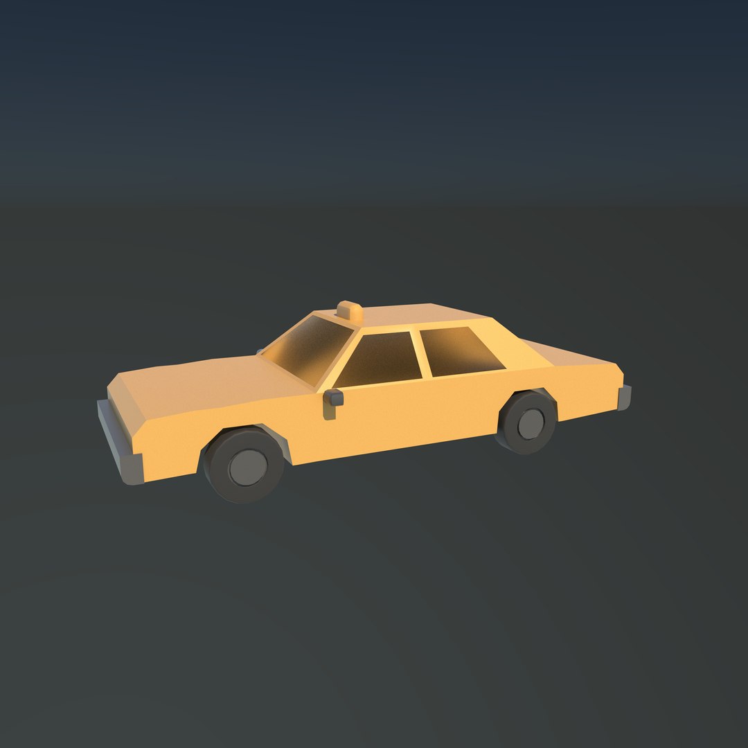 3D Taxi Low Poly Low-poly 3D Model Model - TurboSquid 2343191