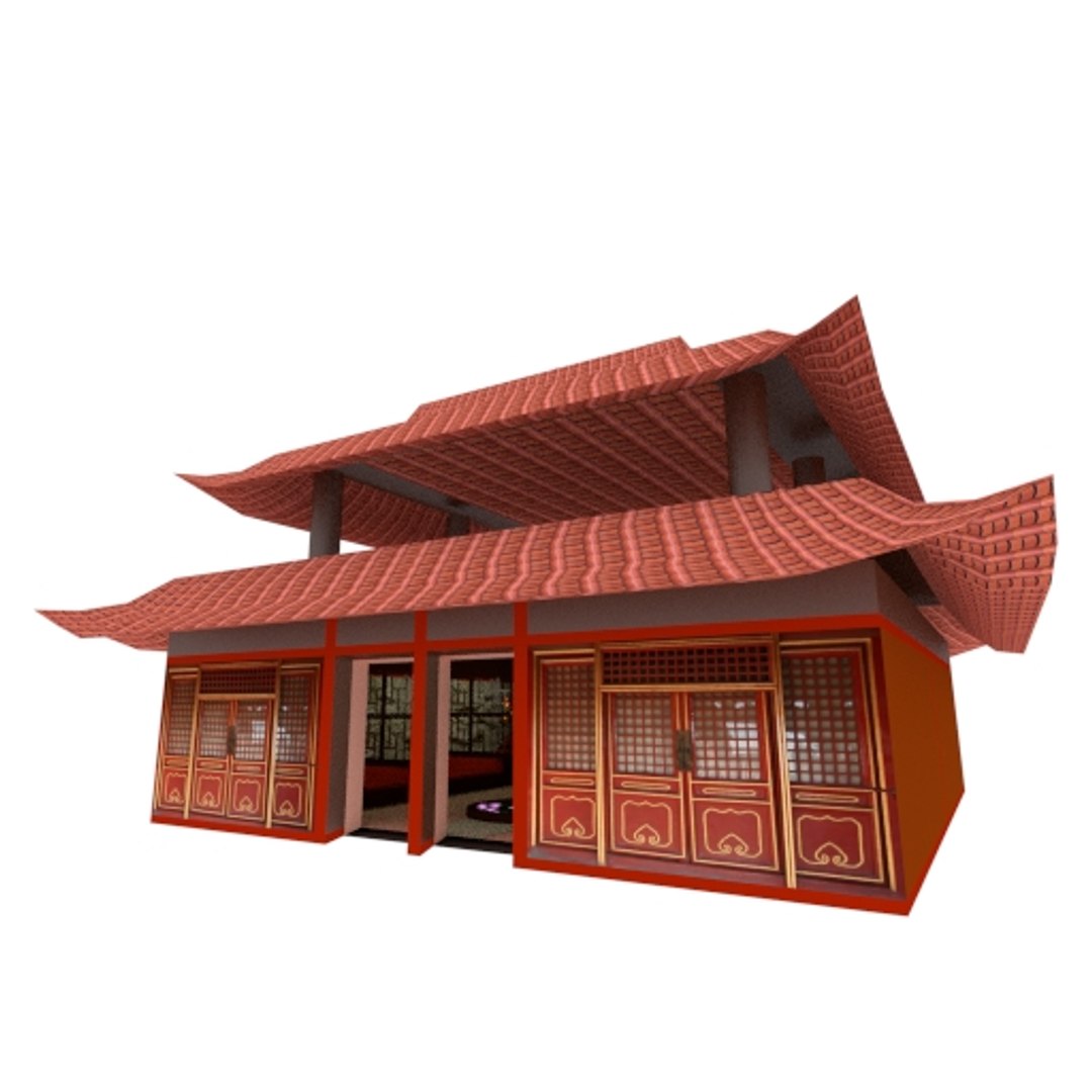3d Chinese Restaurant Building
