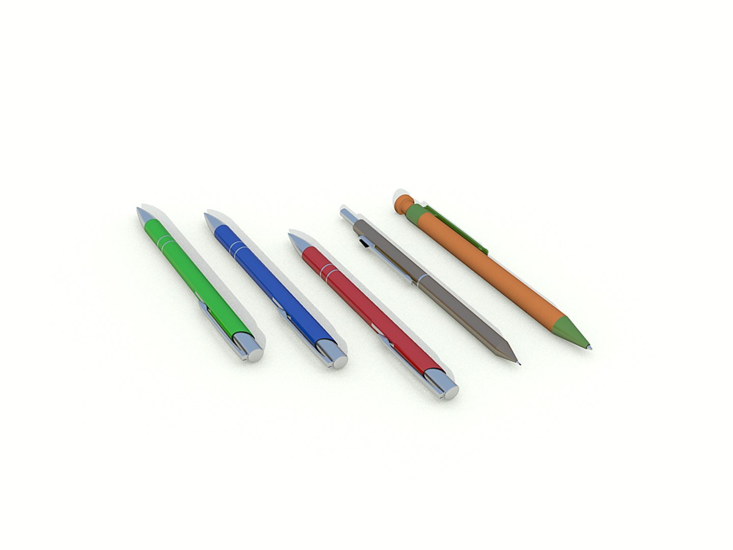 - Pens Pencil 3d Model