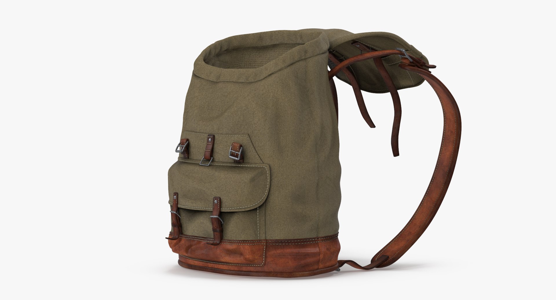 Standing Open Travel Backpack 3d Model