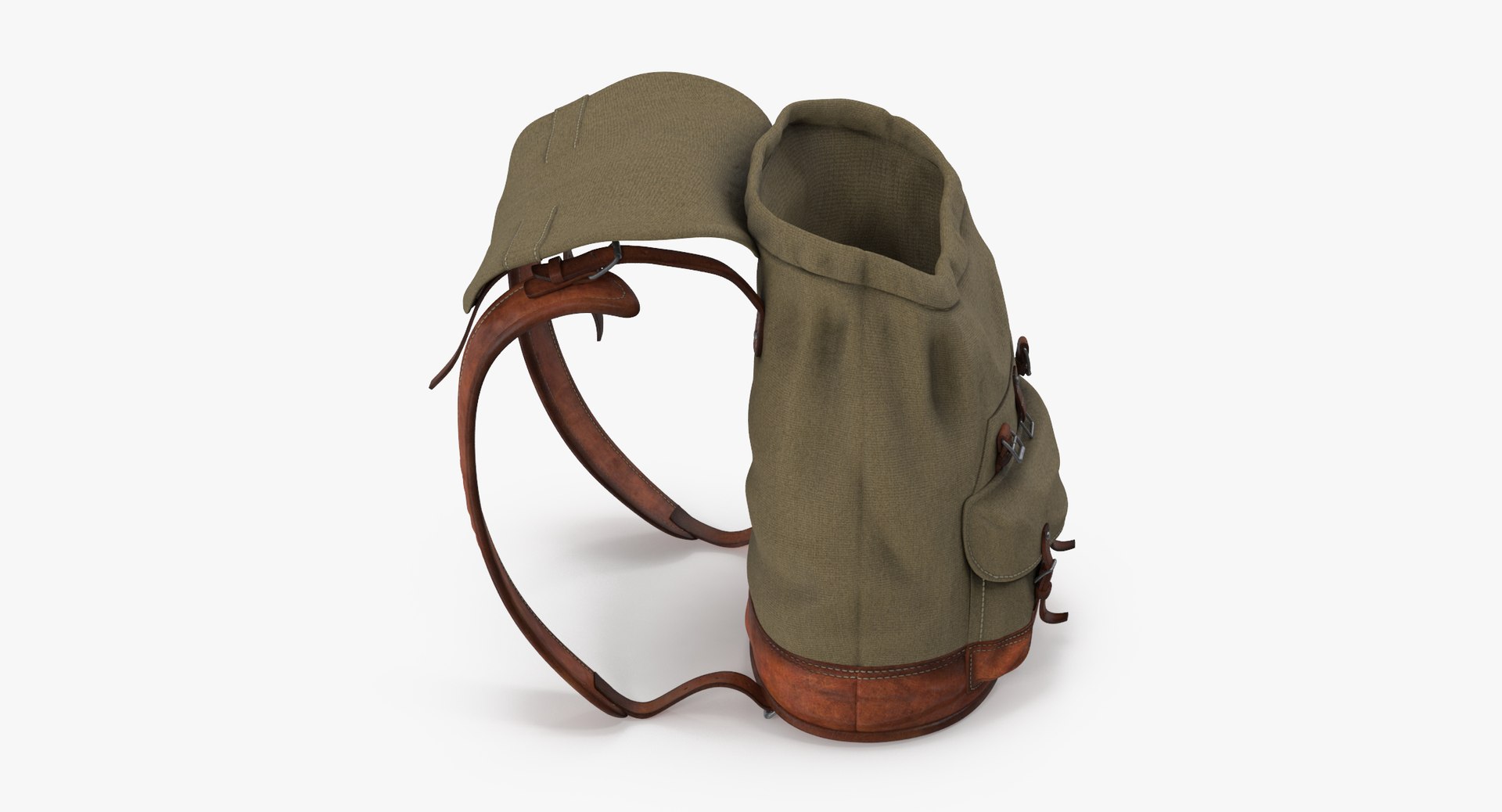 Standing Open Travel Backpack 3d Model