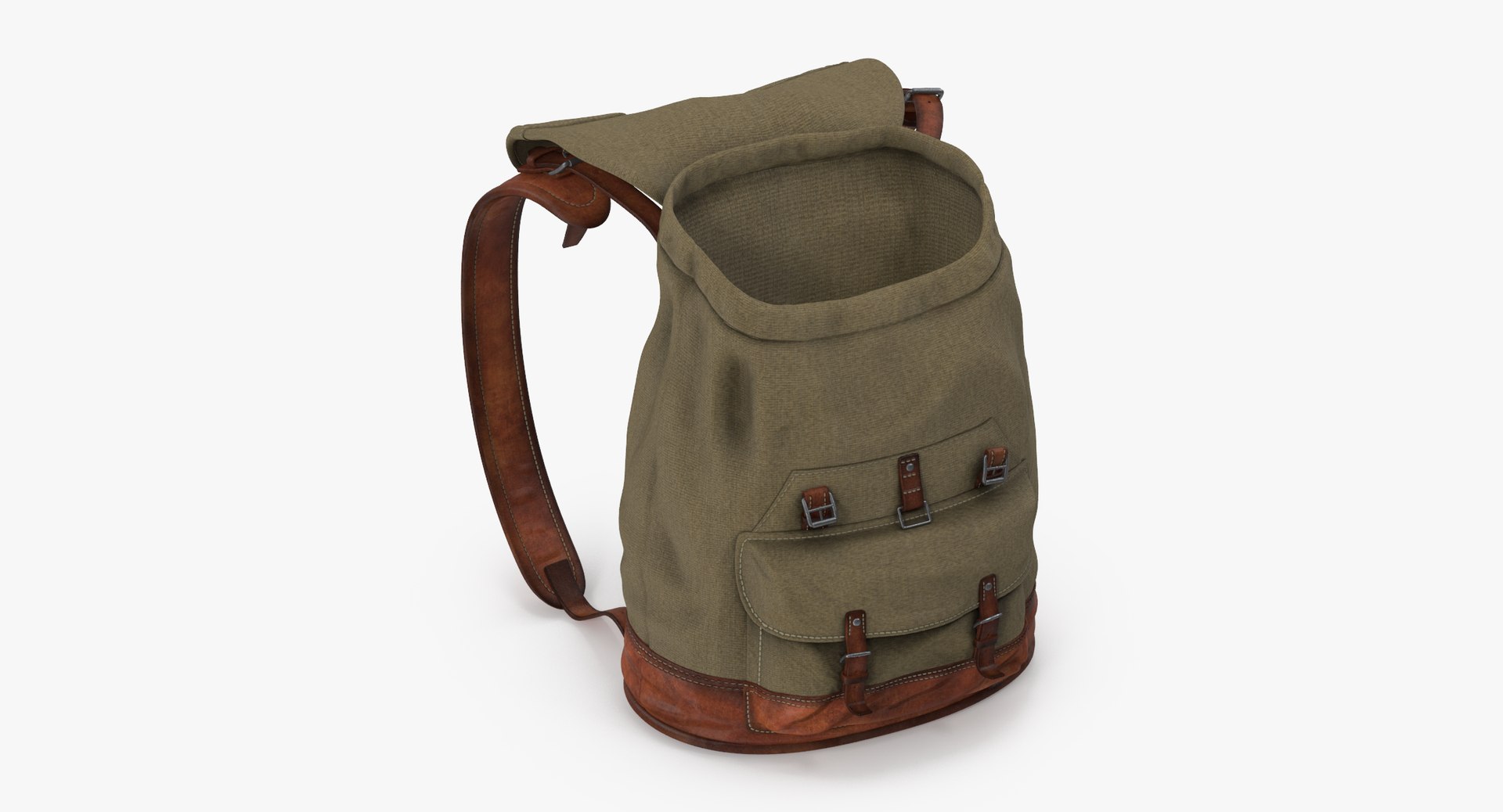 Standing Open Travel Backpack 3d Model