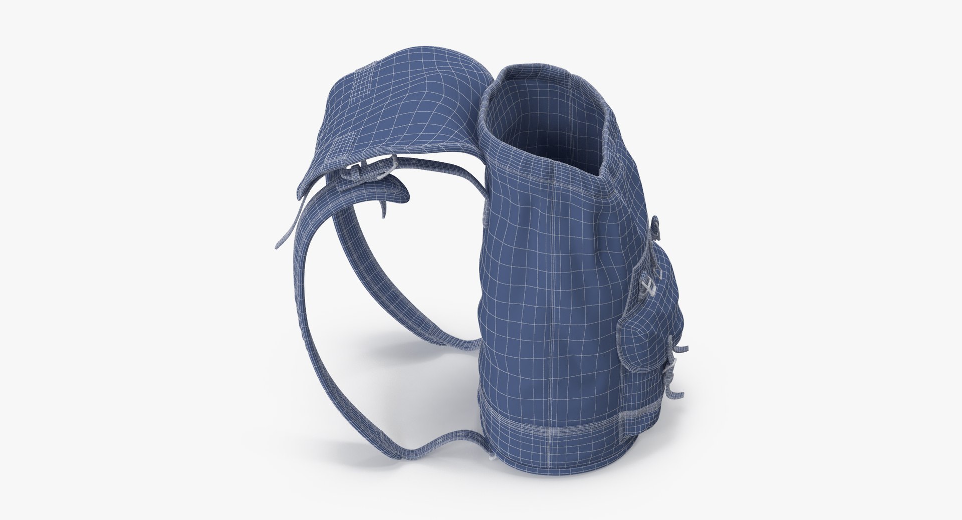 Standing Open Travel Backpack 3d Model