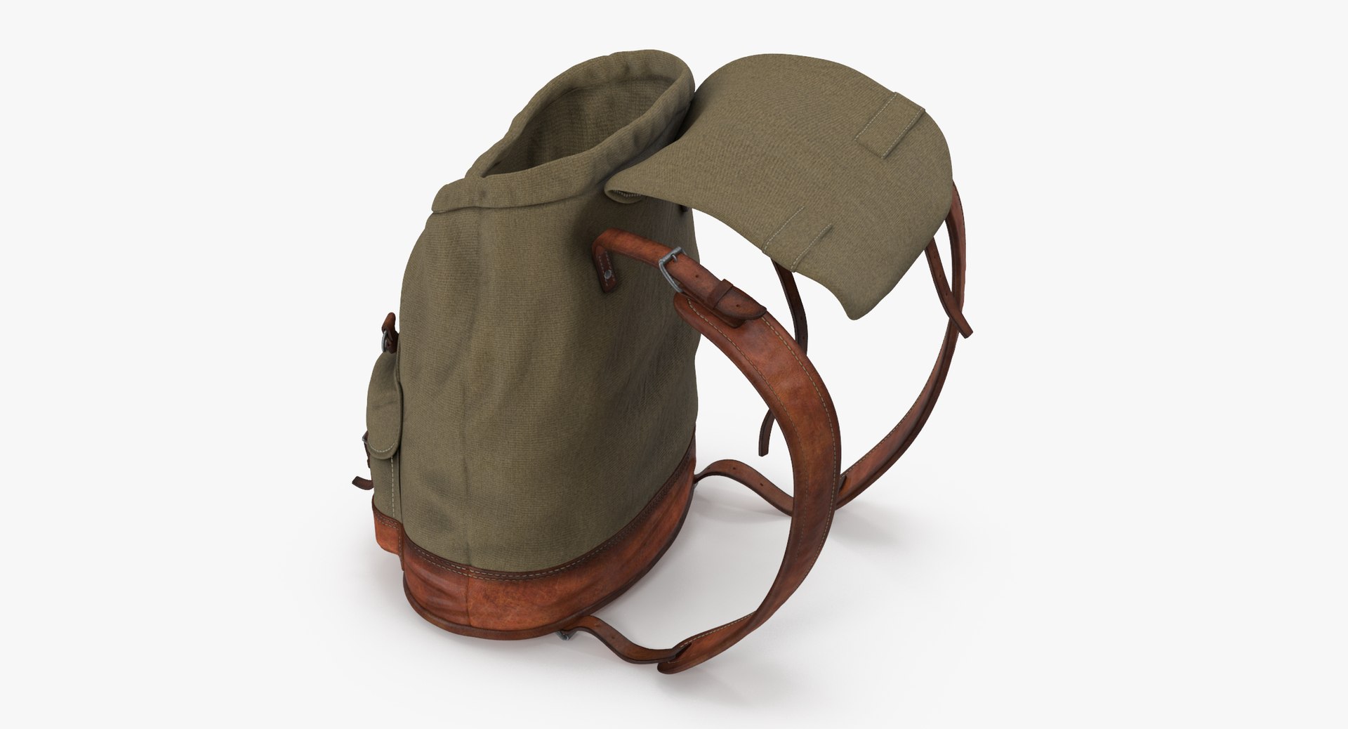 Standing Open Travel Backpack 3d Model