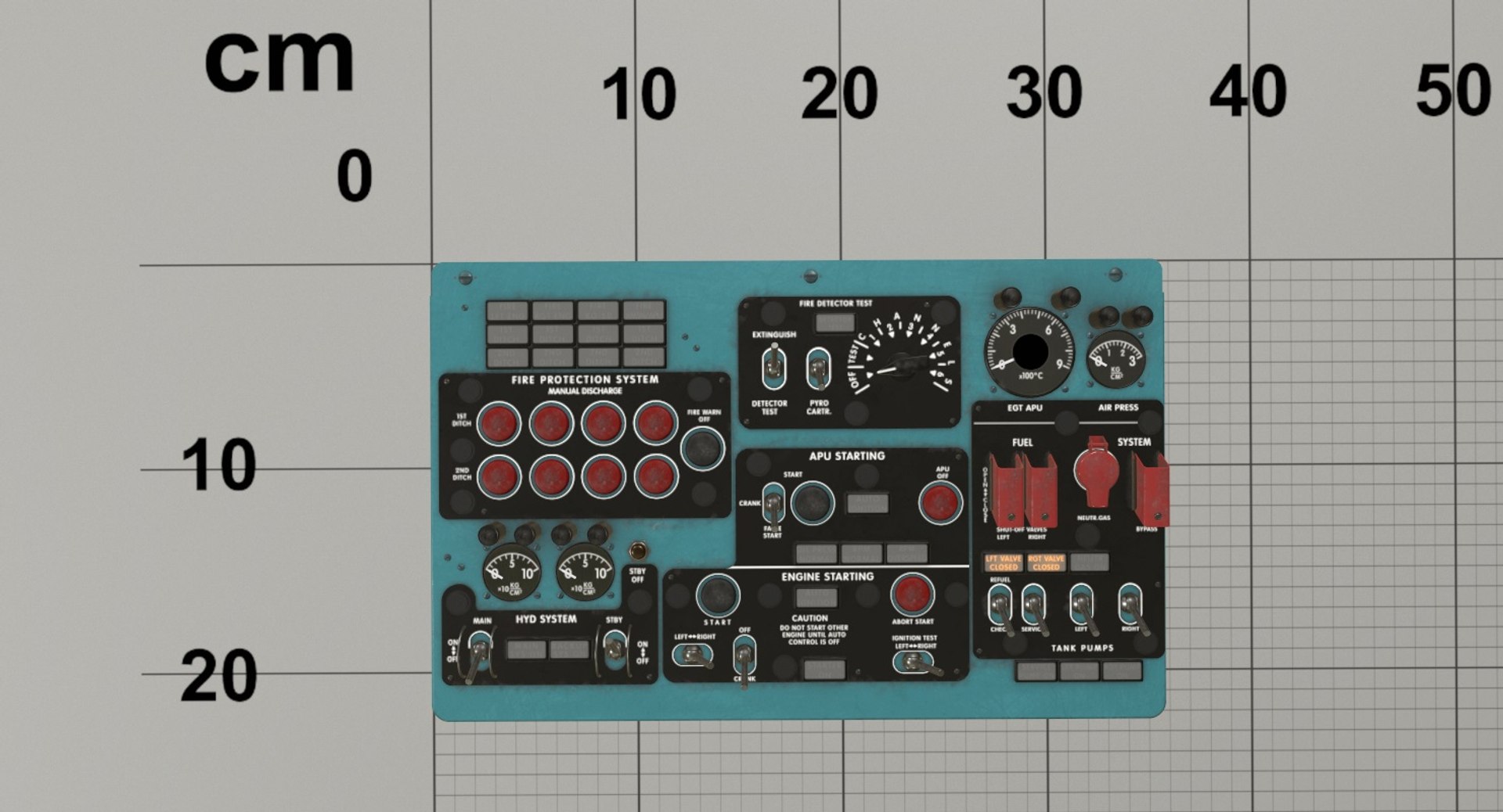 3D Central Overhead Panels Board - TurboSquid 1371822