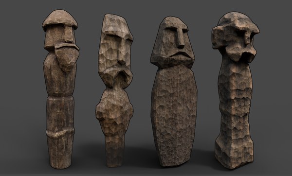 3d stone totem