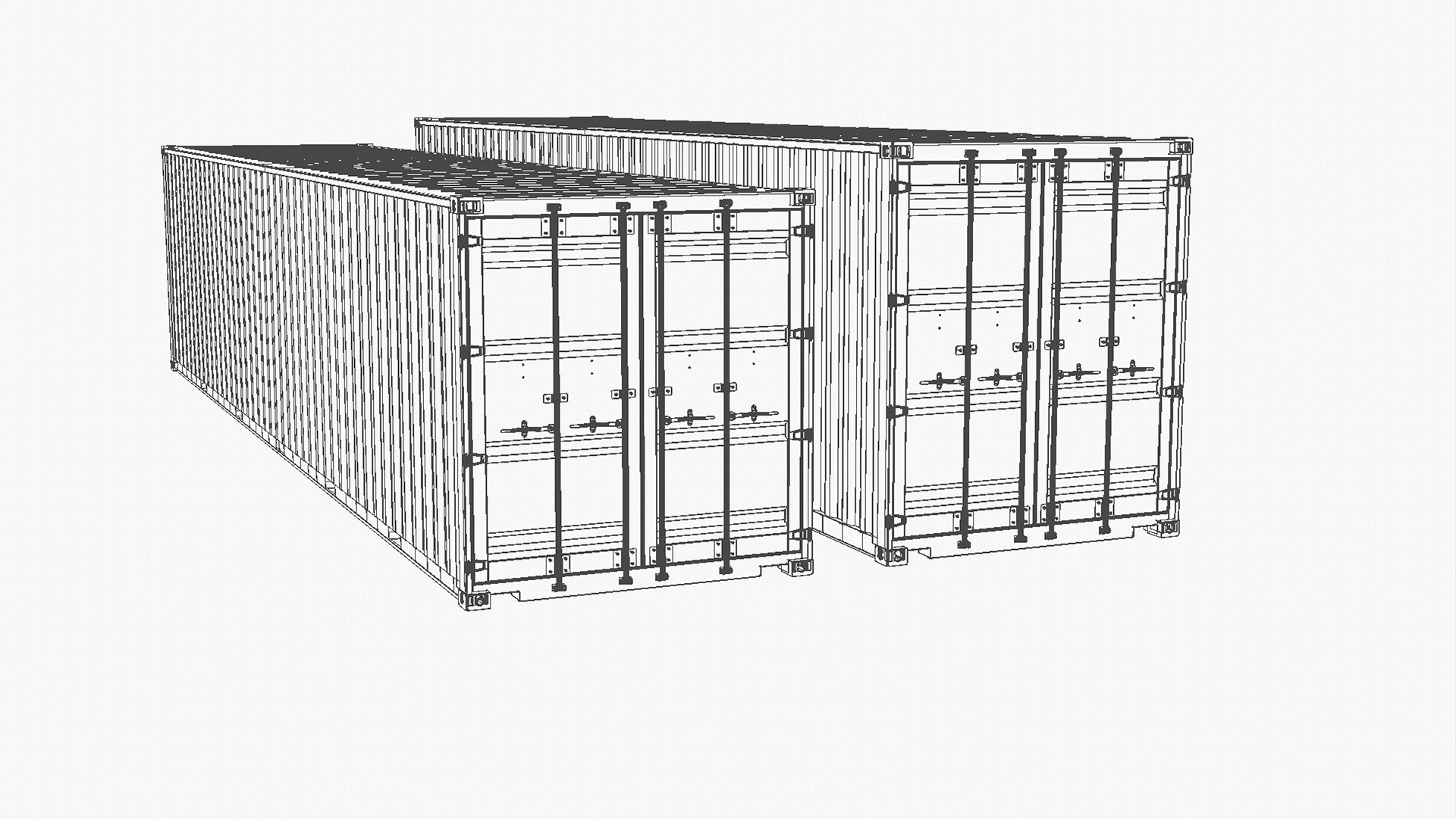 3D ISO Container Collection 10ft 20ft 40ft - TurboSquid 1964609