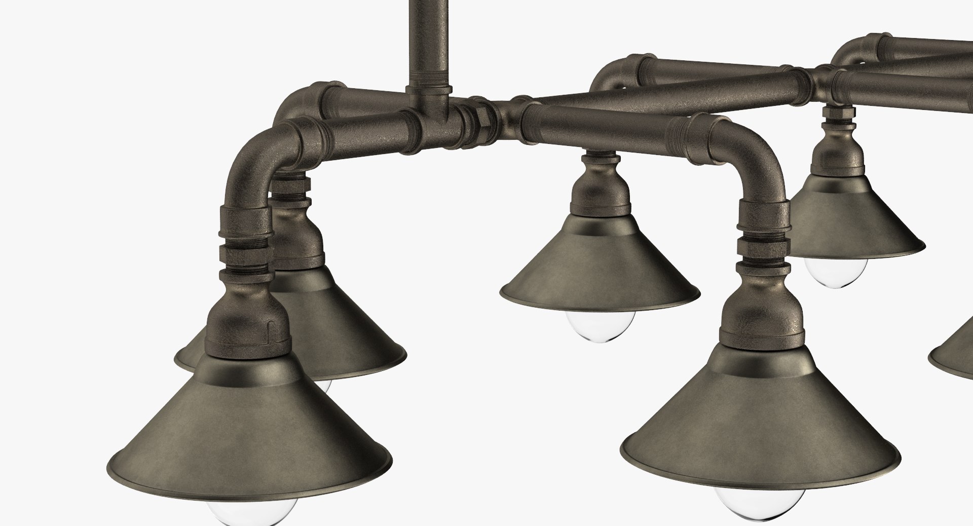 Multi Bulb Ceiling Light 3D Model - TurboSquid 1293234
