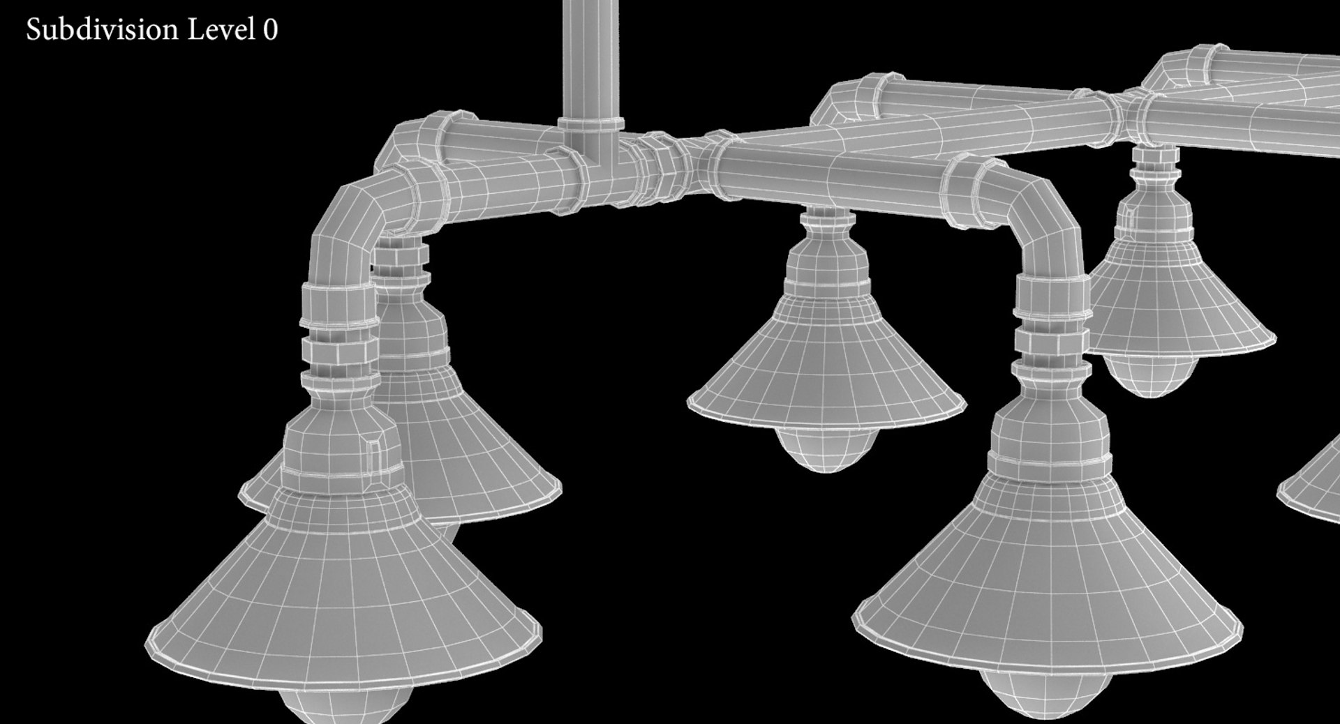 Multi Bulb Ceiling Light 3D Model - TurboSquid 1293234