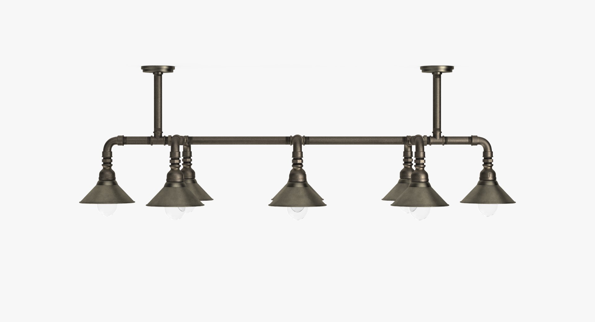 Multi Bulb Ceiling Light 3D Model - TurboSquid 1293234