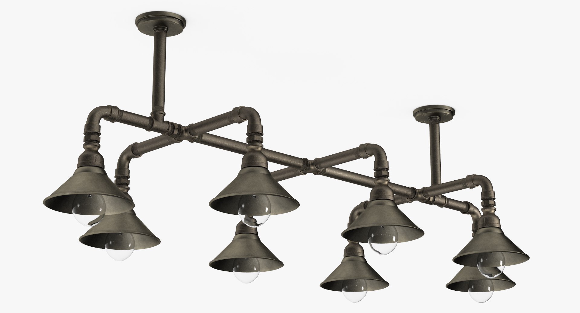 Multi Bulb Ceiling Light 3D Model - TurboSquid 1293234