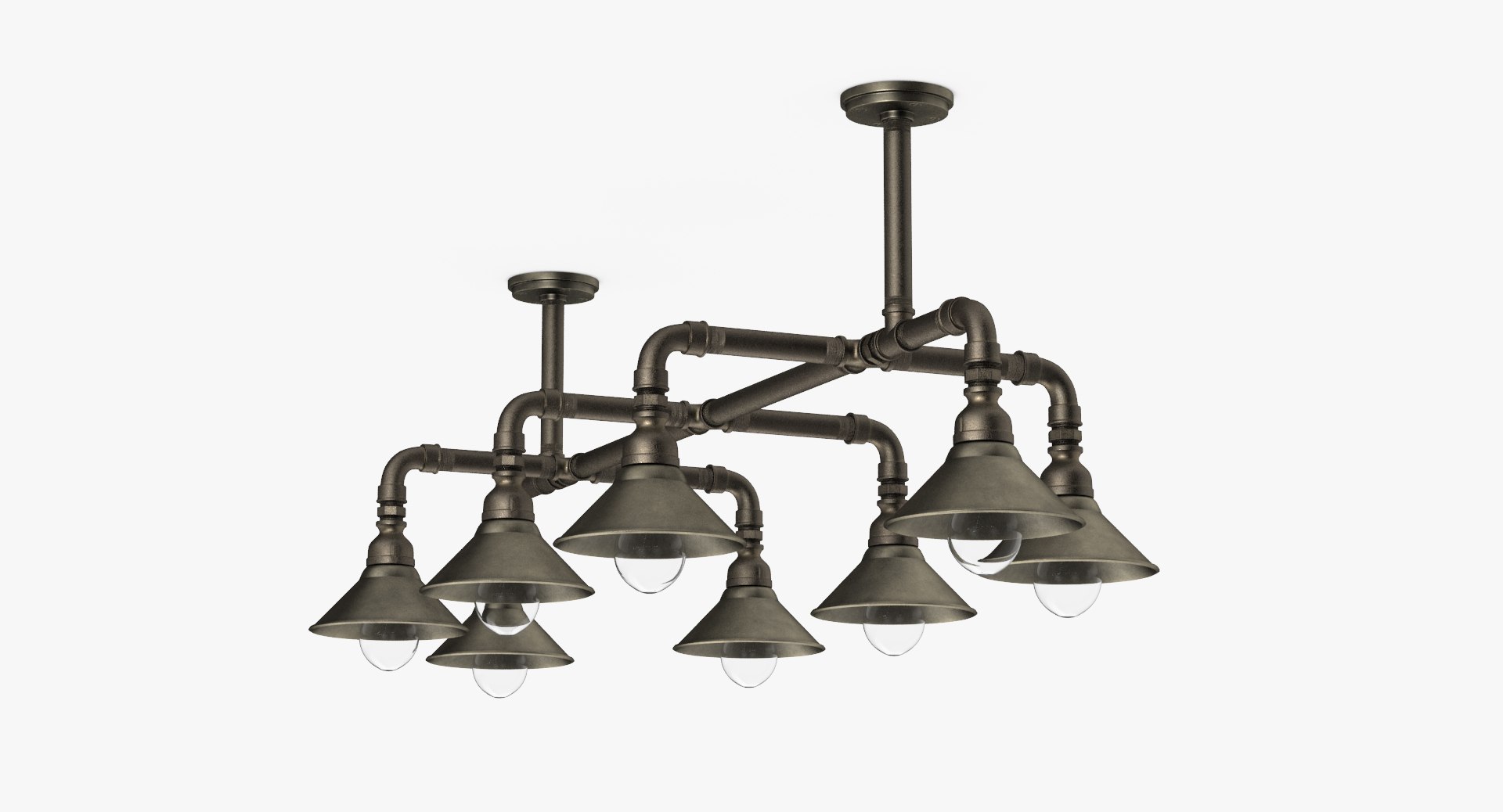 Multi Bulb Ceiling Light 3D Model - TurboSquid 1293234