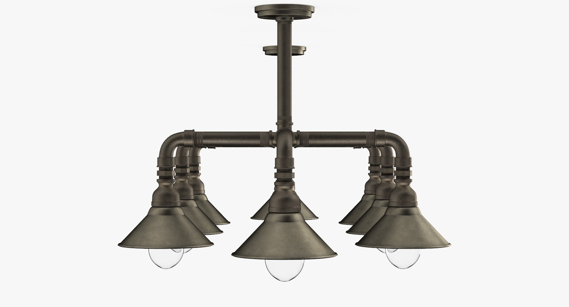 Multi Bulb Ceiling Light 3D Model - TurboSquid 1293234