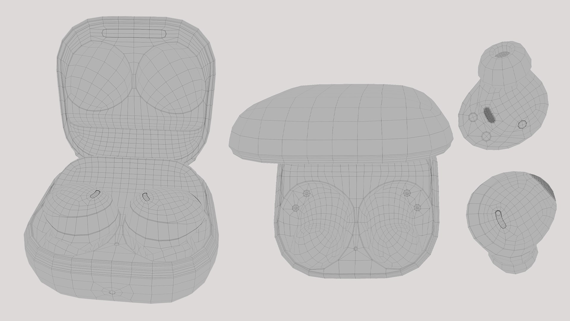 Galaxy Buds 2 Pro White 3D Model - TurboSquid 2418443