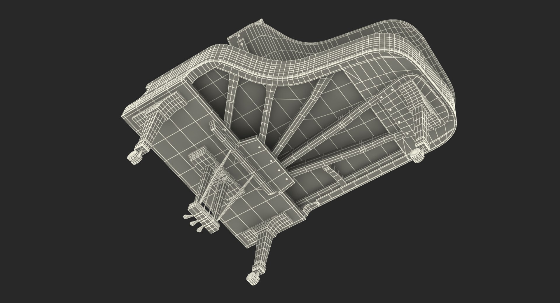 Grand piano music notes model - TurboSquid 1212106