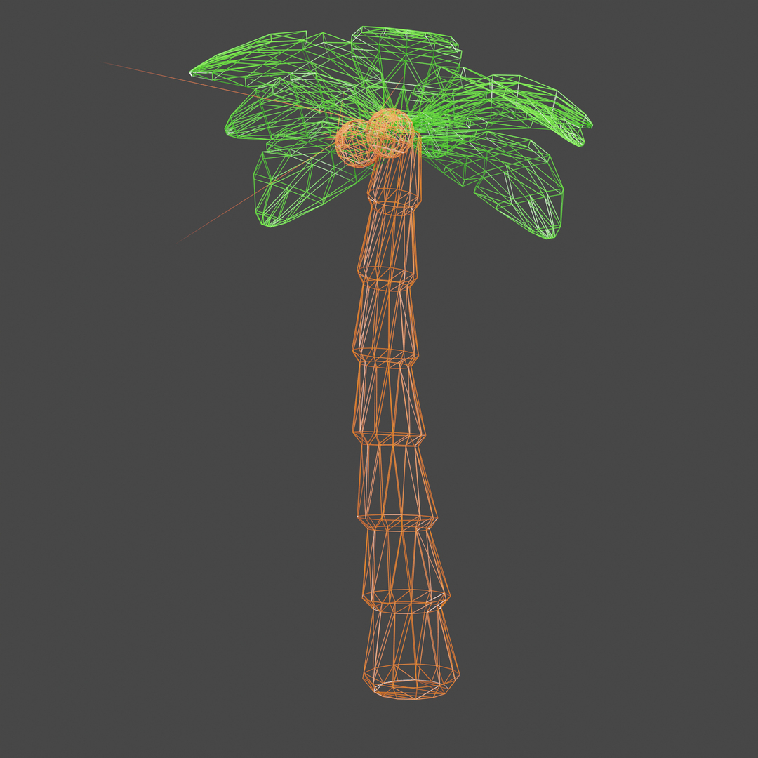 свободно 3D модель Low Poly Palm Tree - TurboSquid 2075243