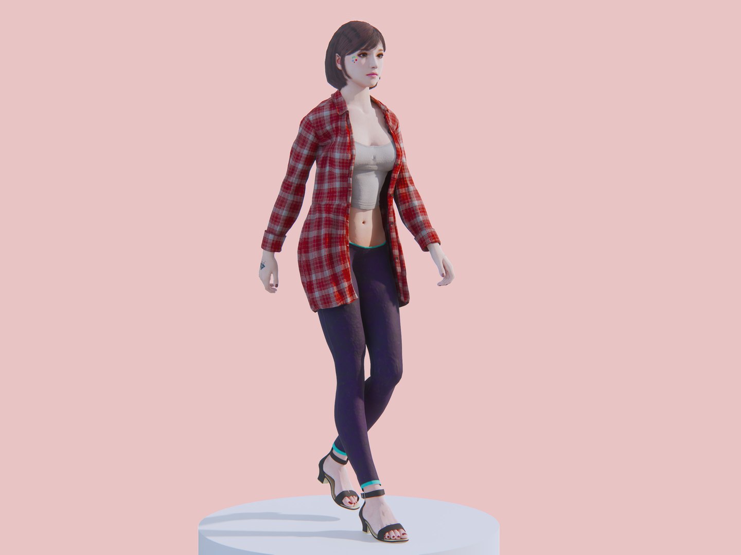3D Model Walking Girl Wearing Casual Outfit Low-poly - TurboSquid 1921391