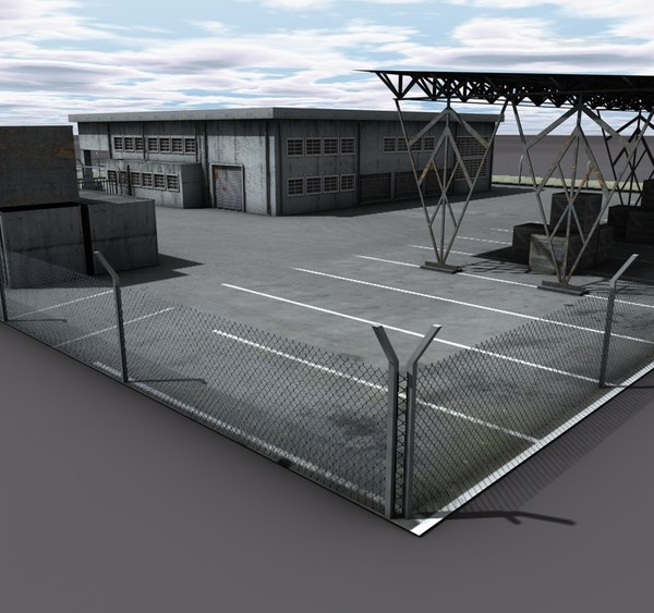 3d realistic warehouse model