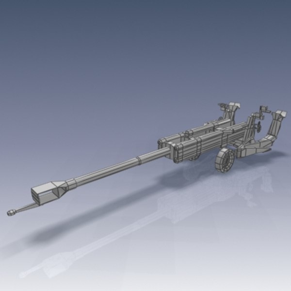 3d model m777 howitzer