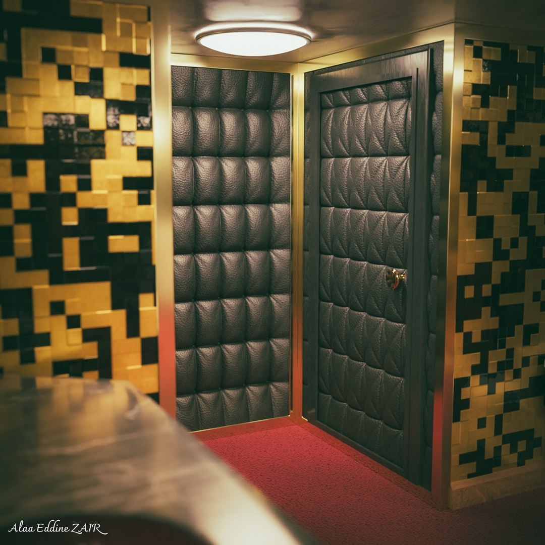 Elvis Presley Graceland Bathroom Interior 3D Model 3D model ...