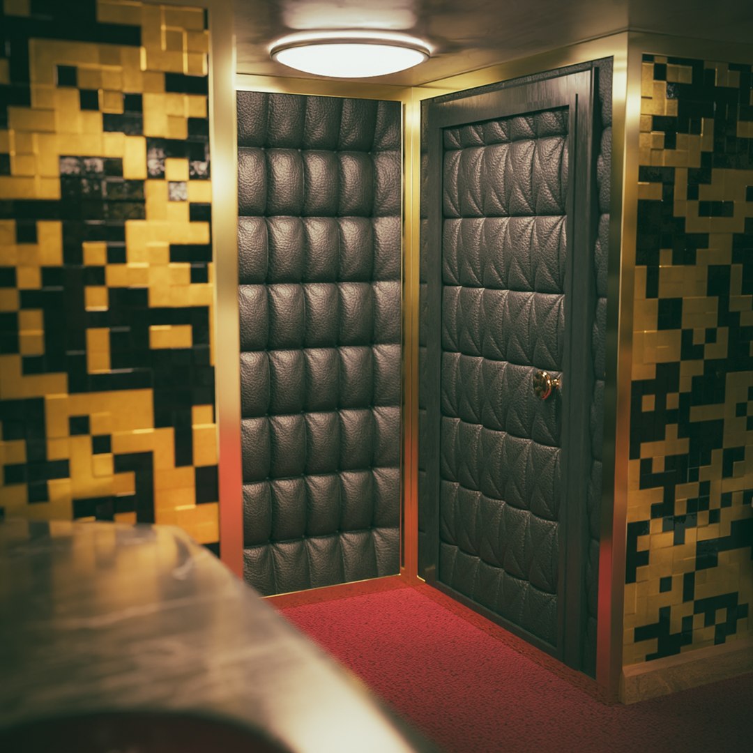 Elvis Presley Graceland Bathroom Interior 3D Model 3D Model ...