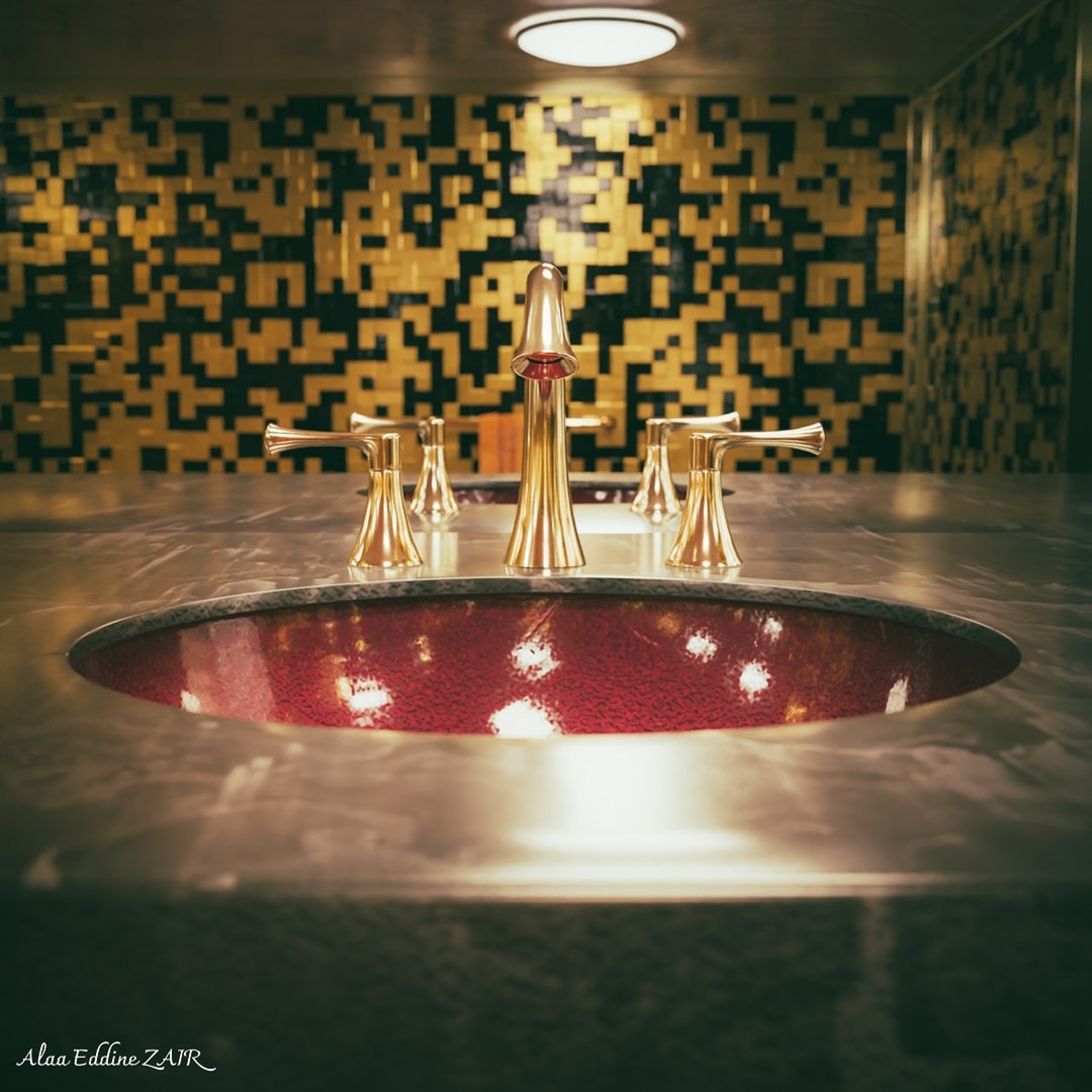 Elvis Presley Graceland Bathroom Interior 3D Model 3D model ...