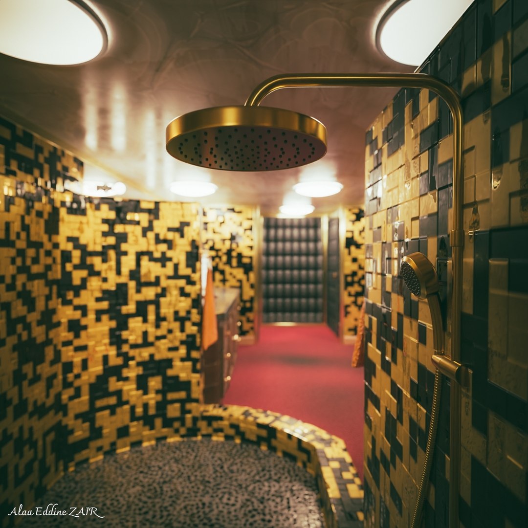 Elvis Presley Graceland Bathroom Interior 3D Model 3D model ...