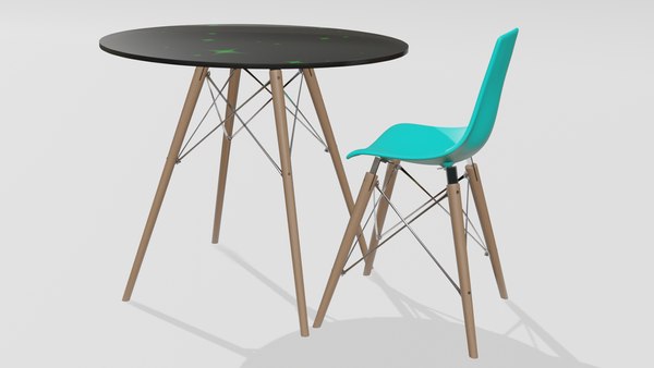Eames dsw table 3D model - TurboSquid 1484864