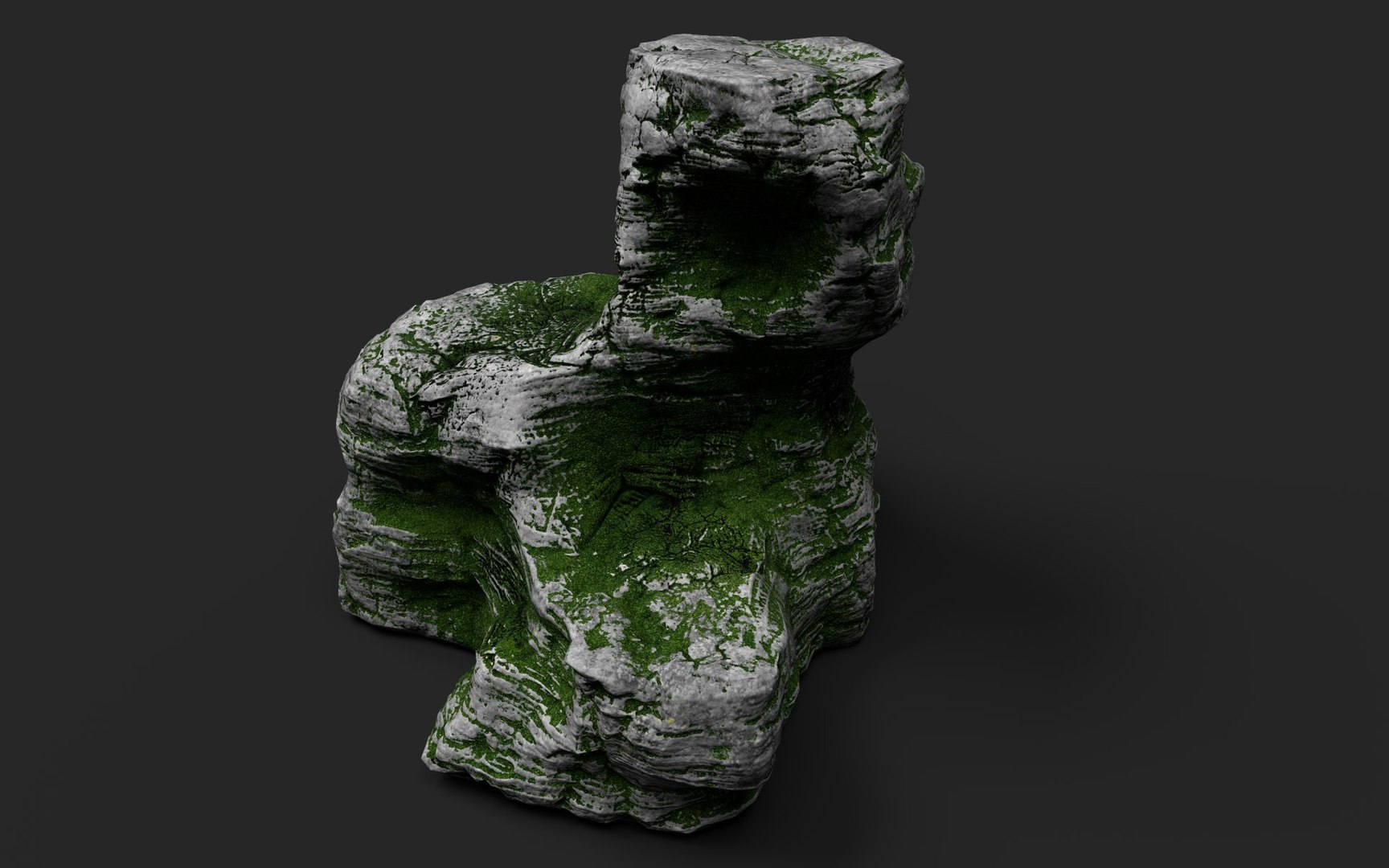 3D Model Mossy Rock Collection 023 - TurboSquid 2409176
