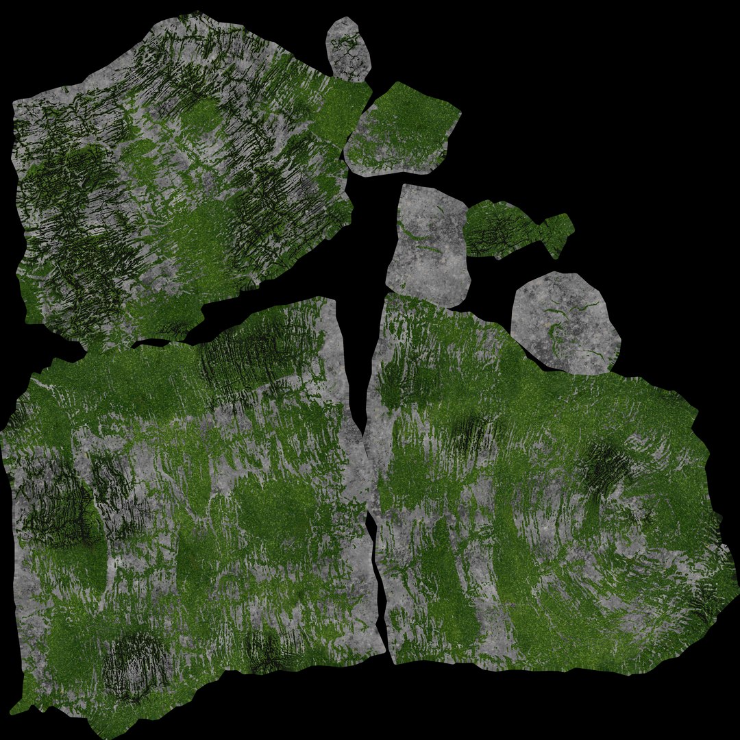3D Model Mossy Rock Collection 023 - TurboSquid 2409176