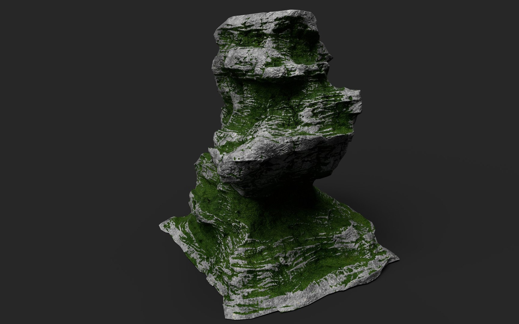 3D Model Mossy Rock Collection 023 - TurboSquid 2409176