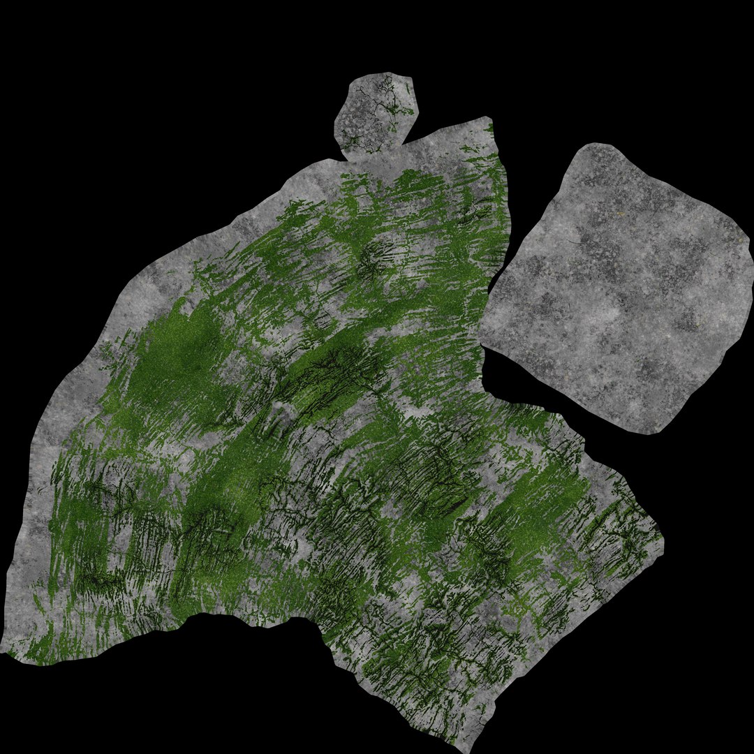 3D Model Mossy Rock Collection 023 - TurboSquid 2409176