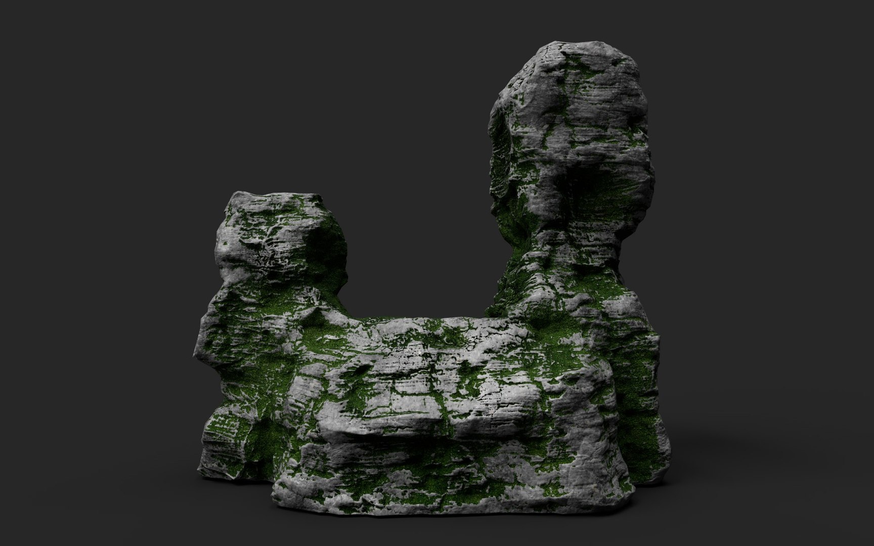 3D Model Mossy Rock Collection 023 - TurboSquid 2409176