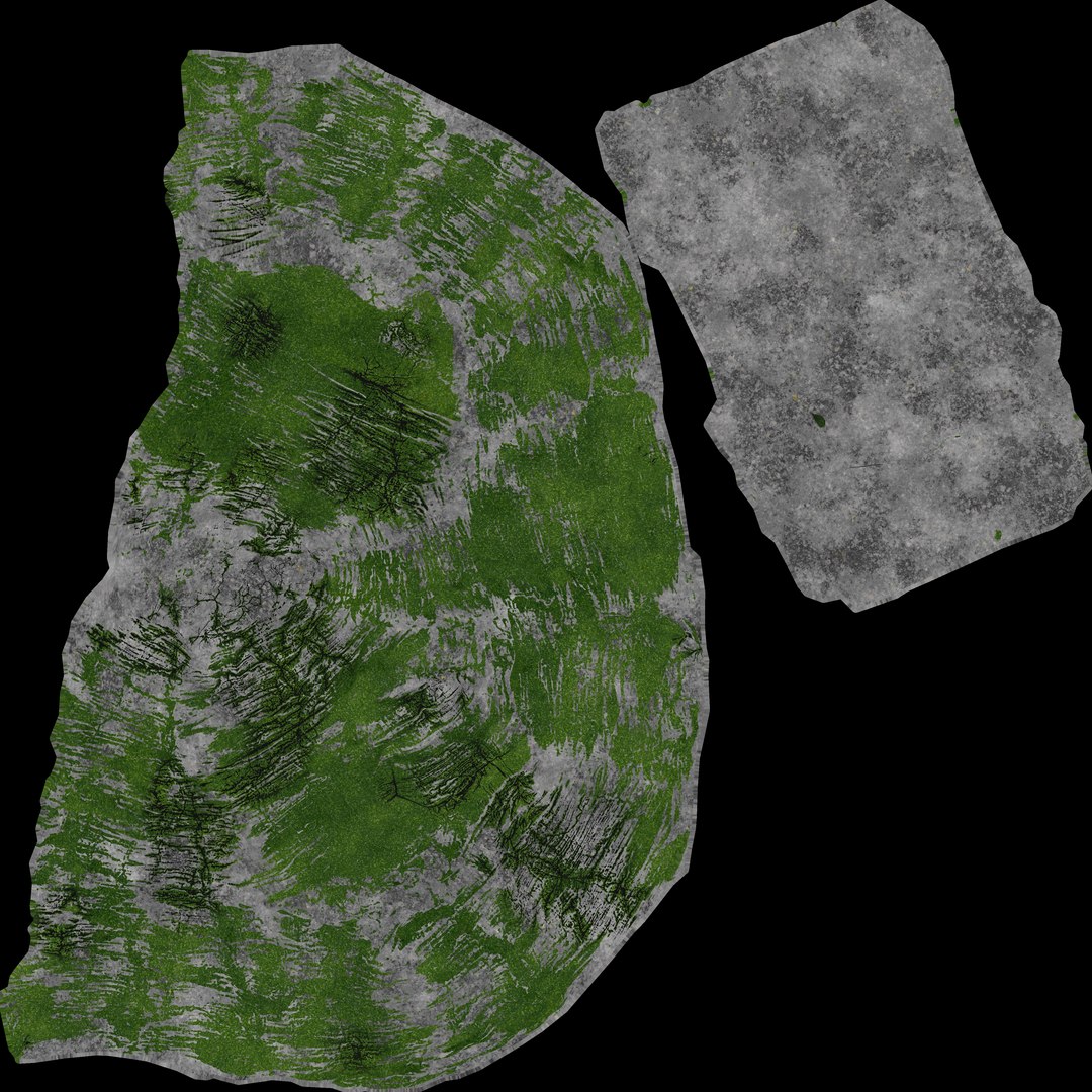 3D Model Mossy Rock Collection 023 - TurboSquid 2409176