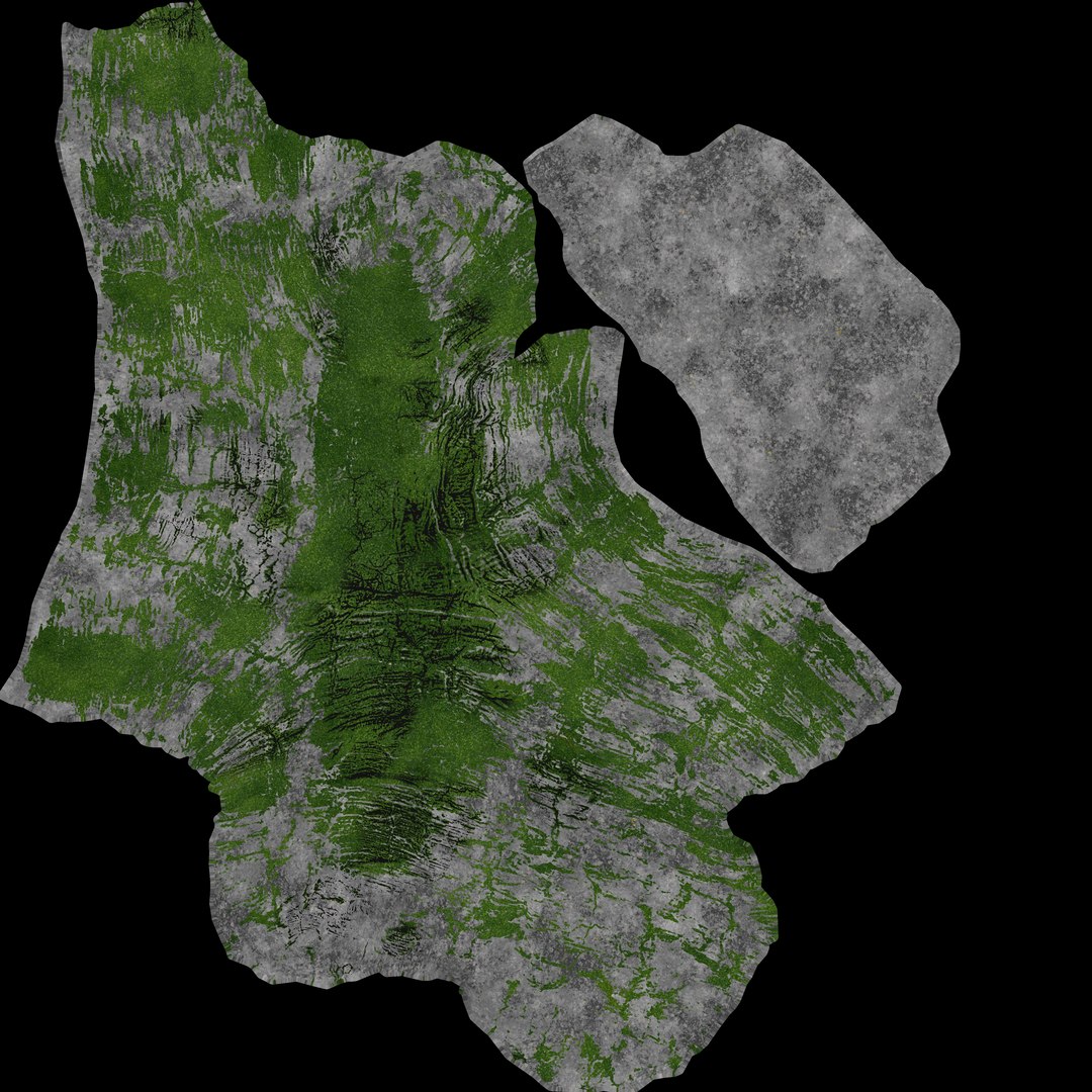 3D Model Mossy Rock Collection 023 - TurboSquid 2409176