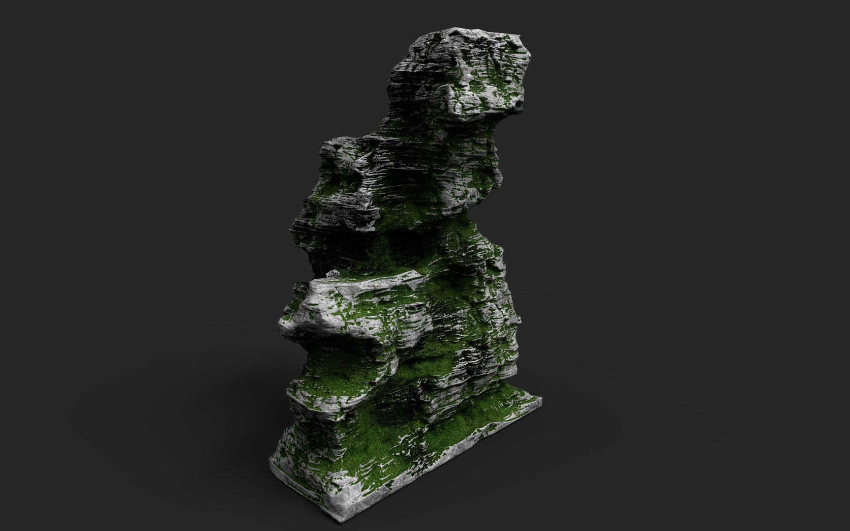 3D Model Mossy Rock Collection 023 - TurboSquid 2409176