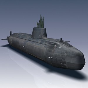 victoria class submarine 3d model