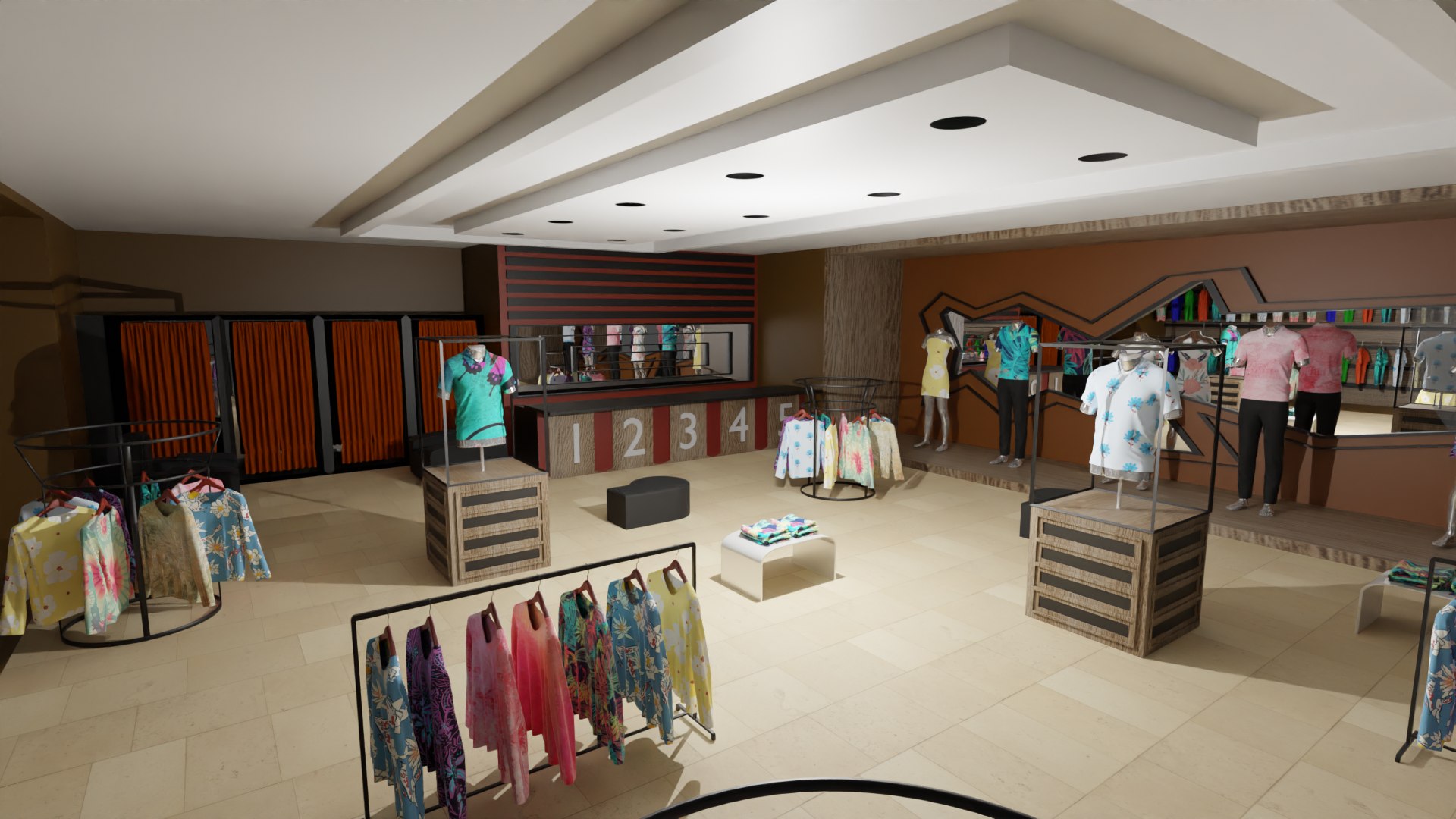 Clothing Store Interior 3D Model - TurboSquid 2157436