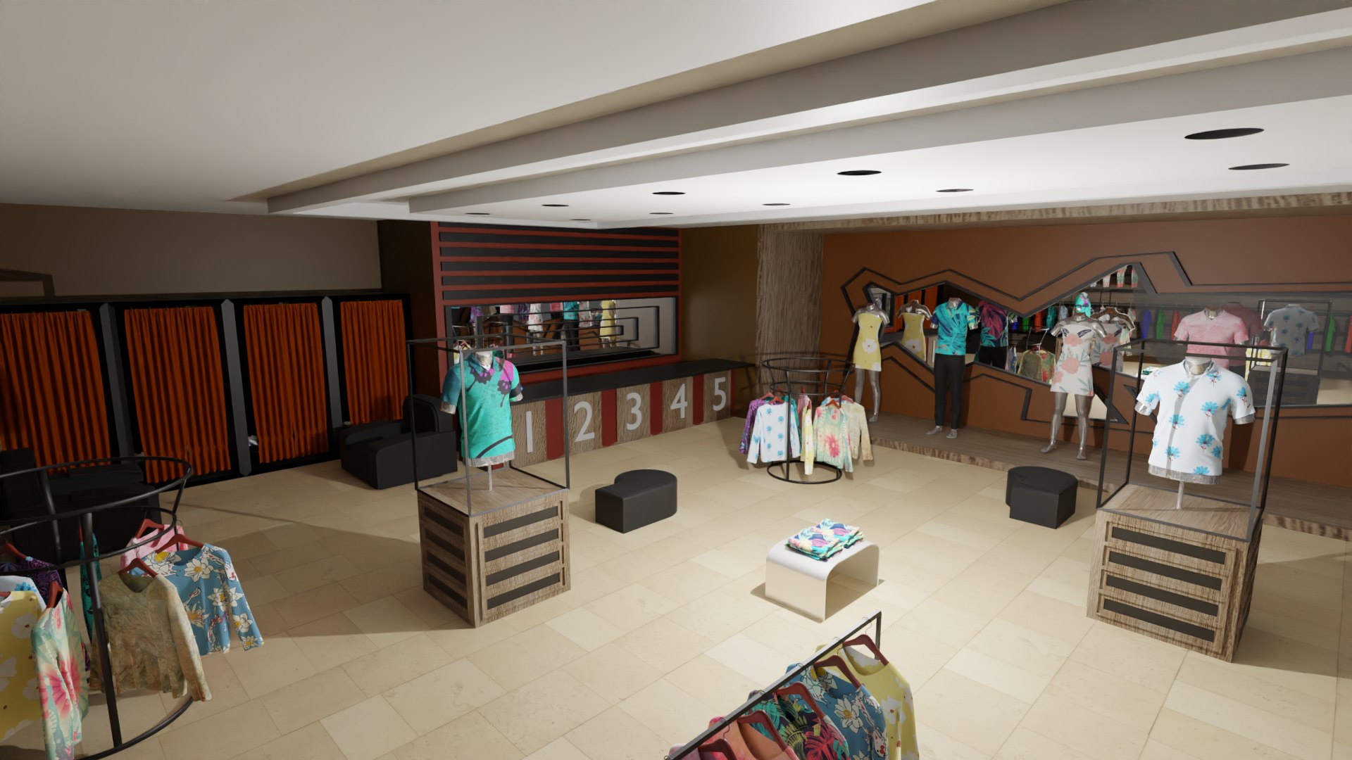 Clothing Store Interior 3D Model - TurboSquid 2157436