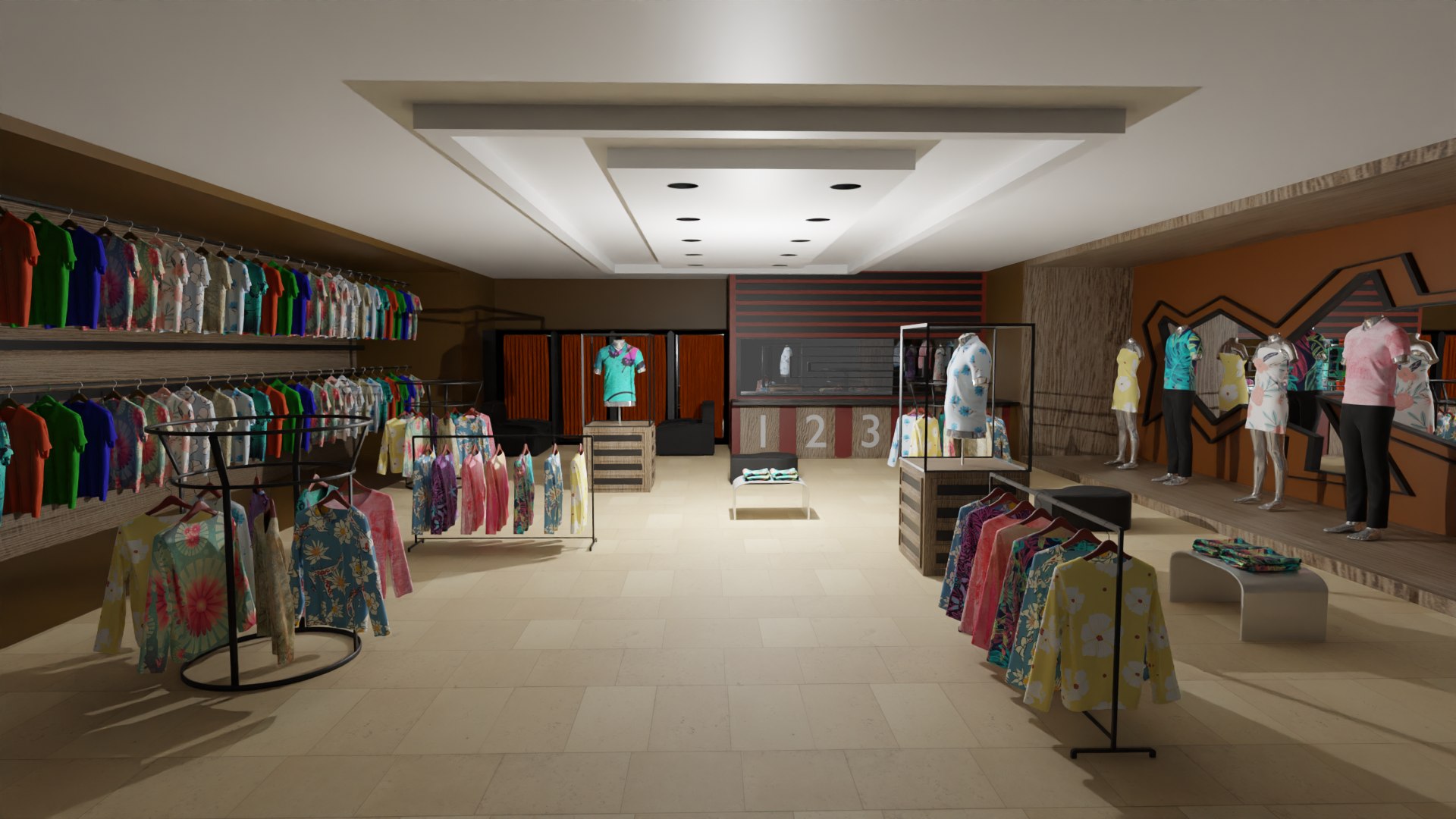 Clothing Store Interior 3D Model - TurboSquid 2157436