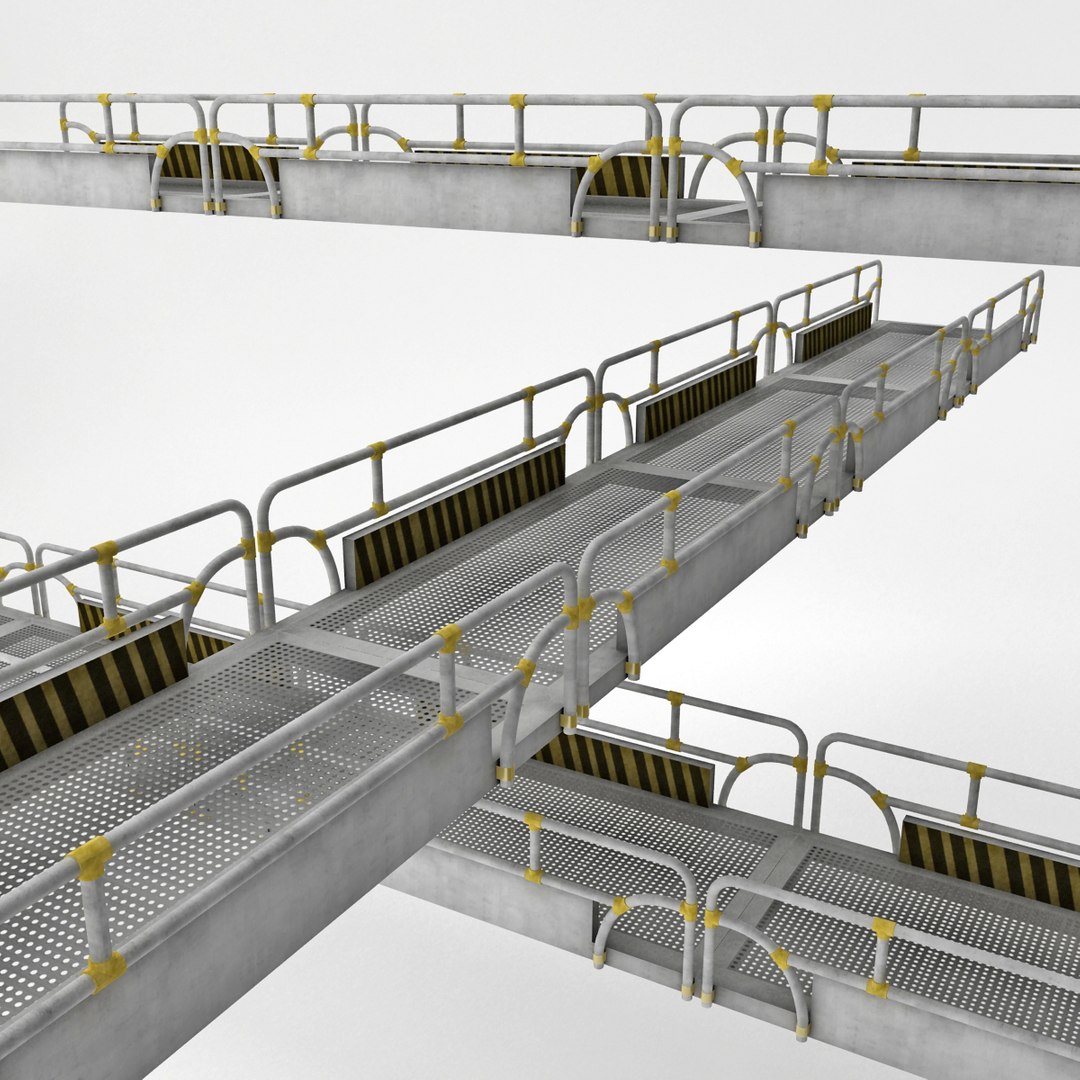 Modular Industrial Catwalk 3d Model